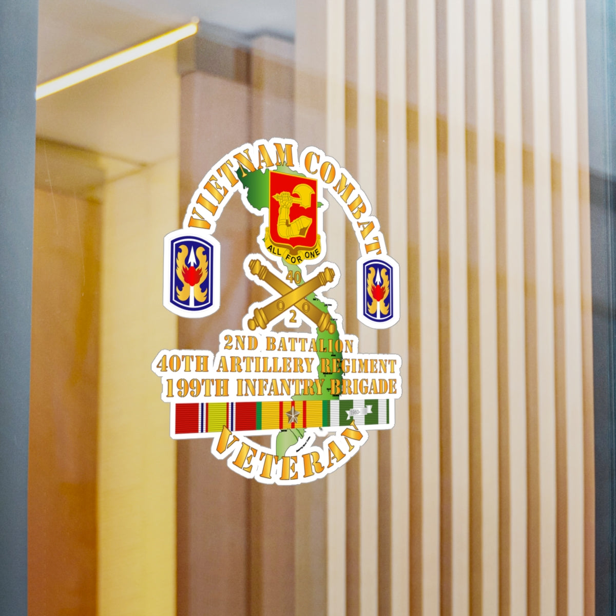 Kiss-Cut Vinyl Decals - Army - Vietnam Combat Vet - 2nd Bn 40th Artill – MIP Brand Store