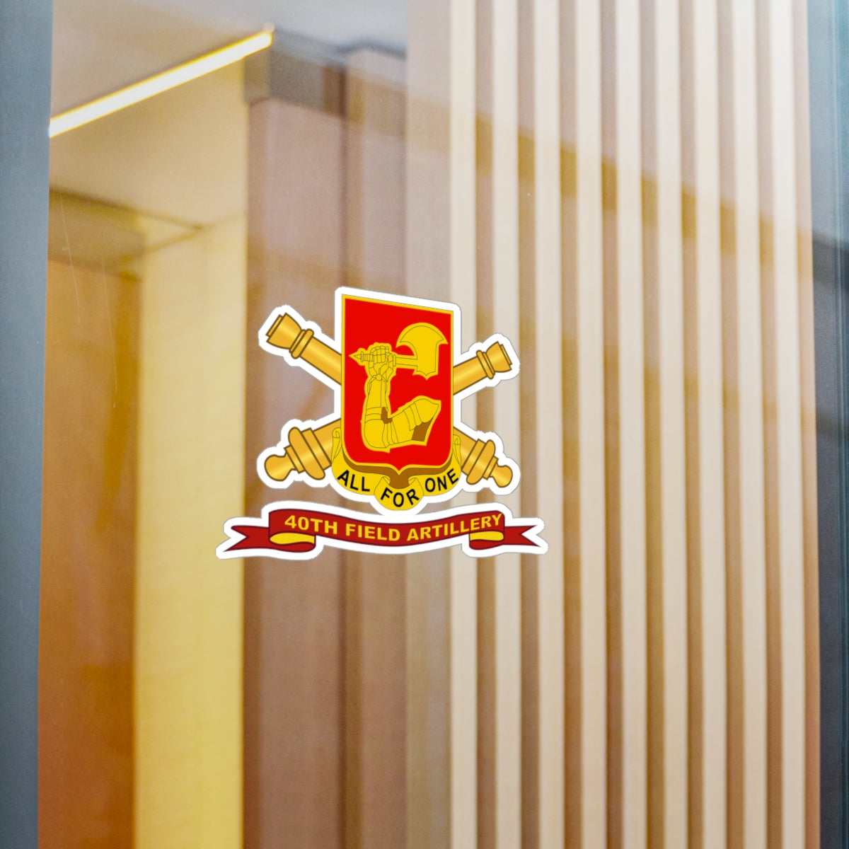 Kiss-Cut Vinyl Decals - Army - 40th Field Artillery w Br - Ribbon – MIP Brand Store