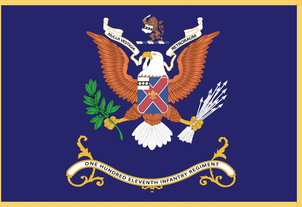 Rectangle Flags - Army - Regimental Colors - 111th Infantry Regiment - – MIP Brand Store