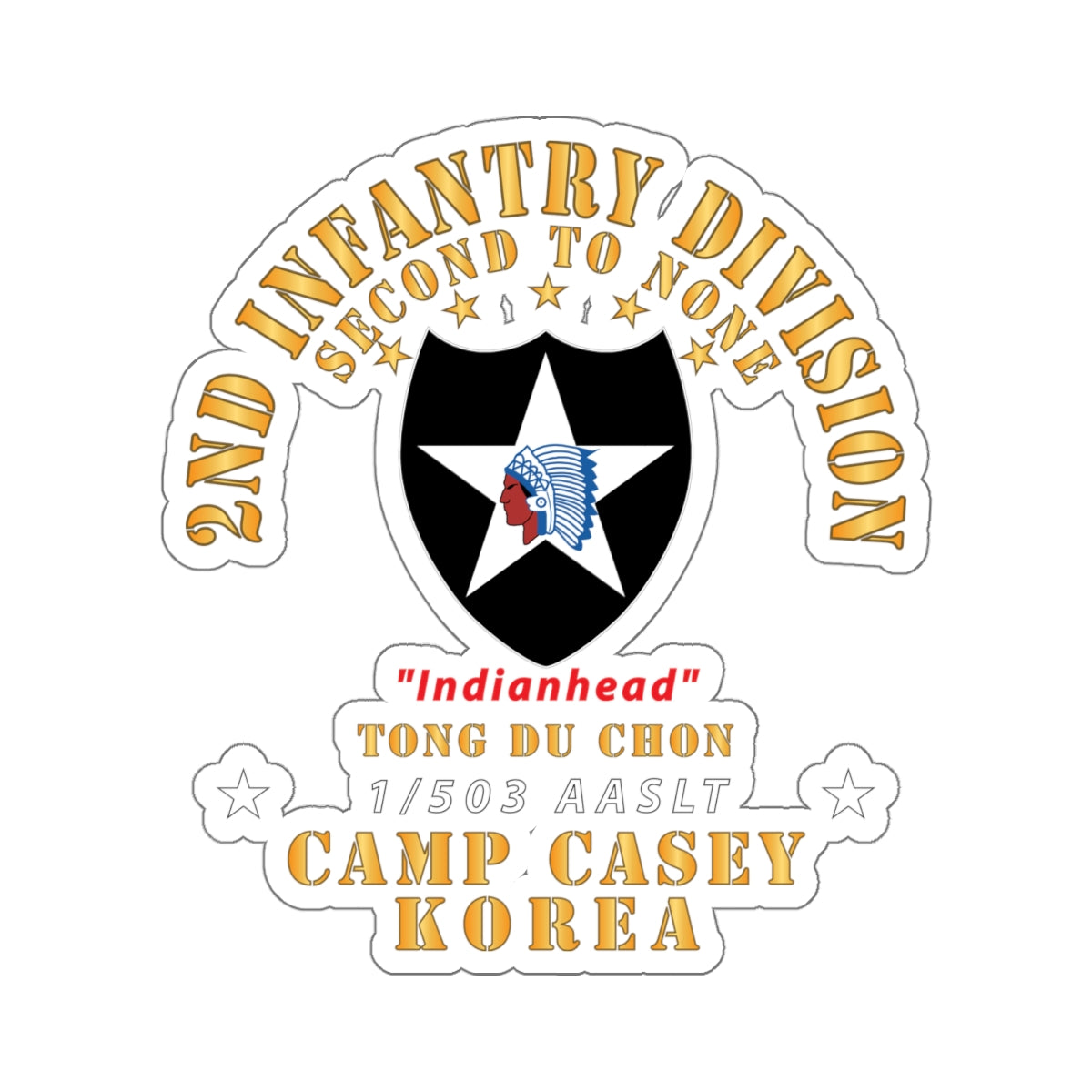 Kiss-Cut Stickers - 2nd Infantry Div - Camp Casey Korea - Tong Du Chon – MIP Brand Store