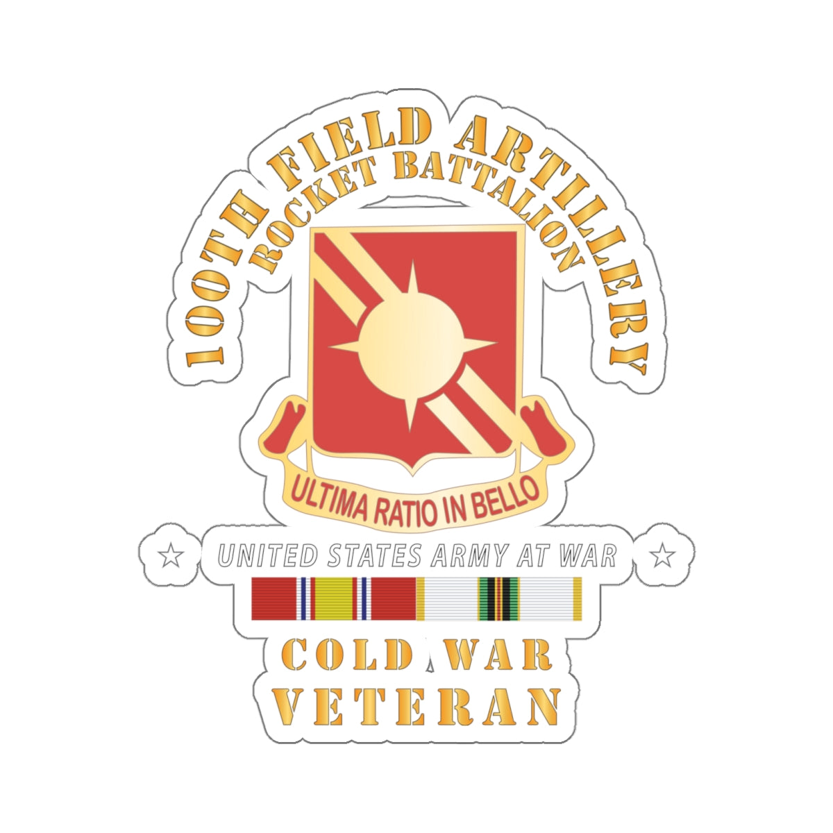 Kiss-Cut Stickers - Army - 100th Field Artillery Rocket Battalion - Co – MIP Brand Store