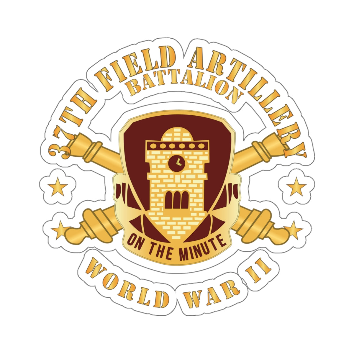 Kiss-Cut Stickers - Army - 37th Field Artillery Battalion - DUI - Arti – MIP Brand Store