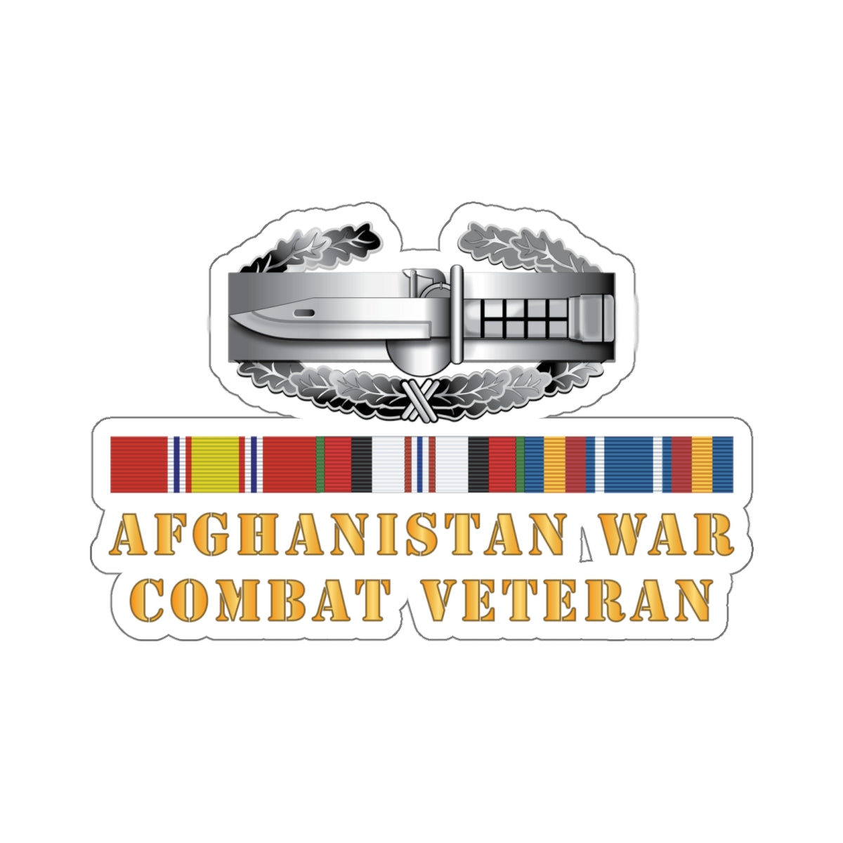 Kiss-Cut Stickers - Army - Afghanistan War - Combat Veteran - Combat A – MIP Brand Store