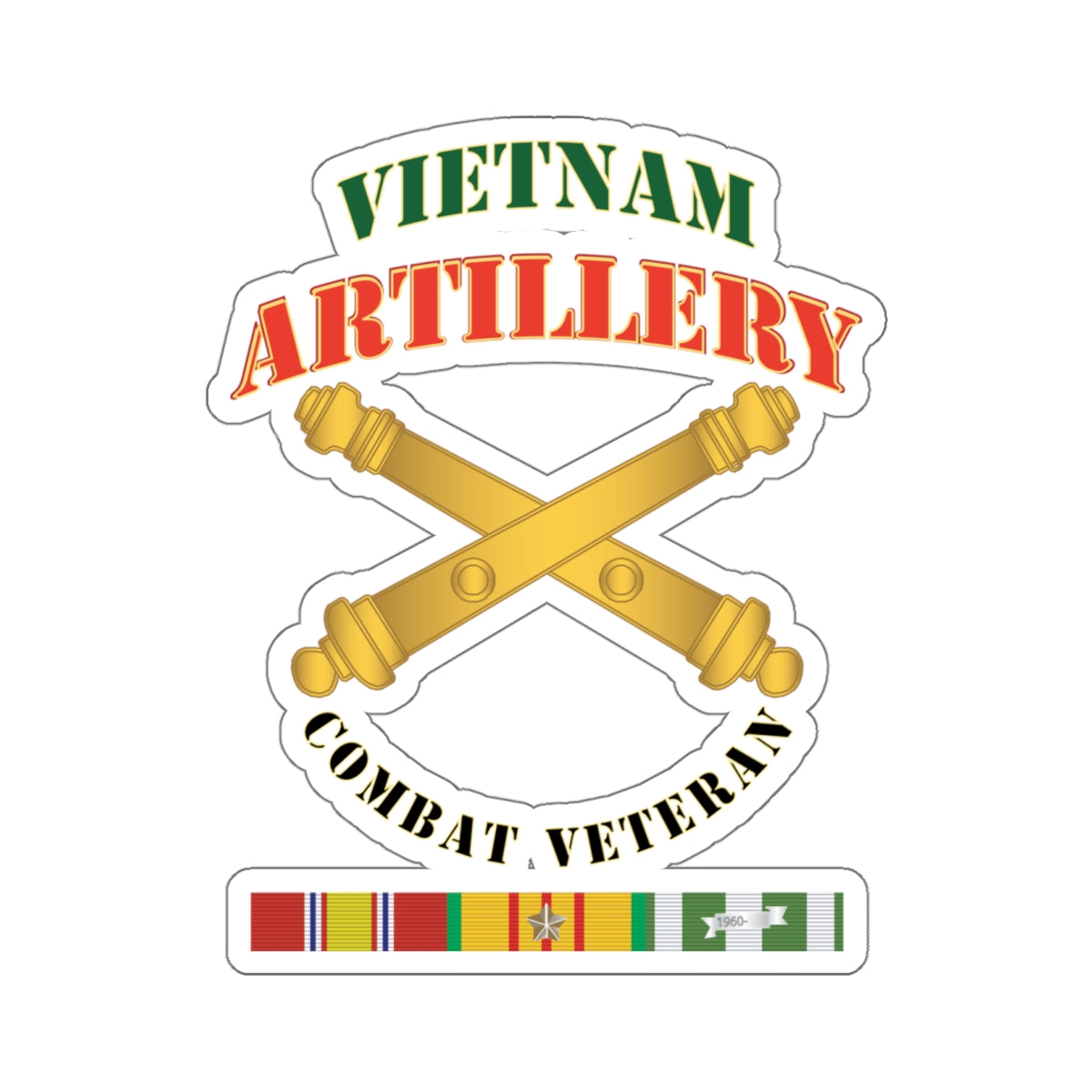 Kiss-Cut Stickers - Army - Artillery - Vietnam - Combat Vet – MIP Brand Store