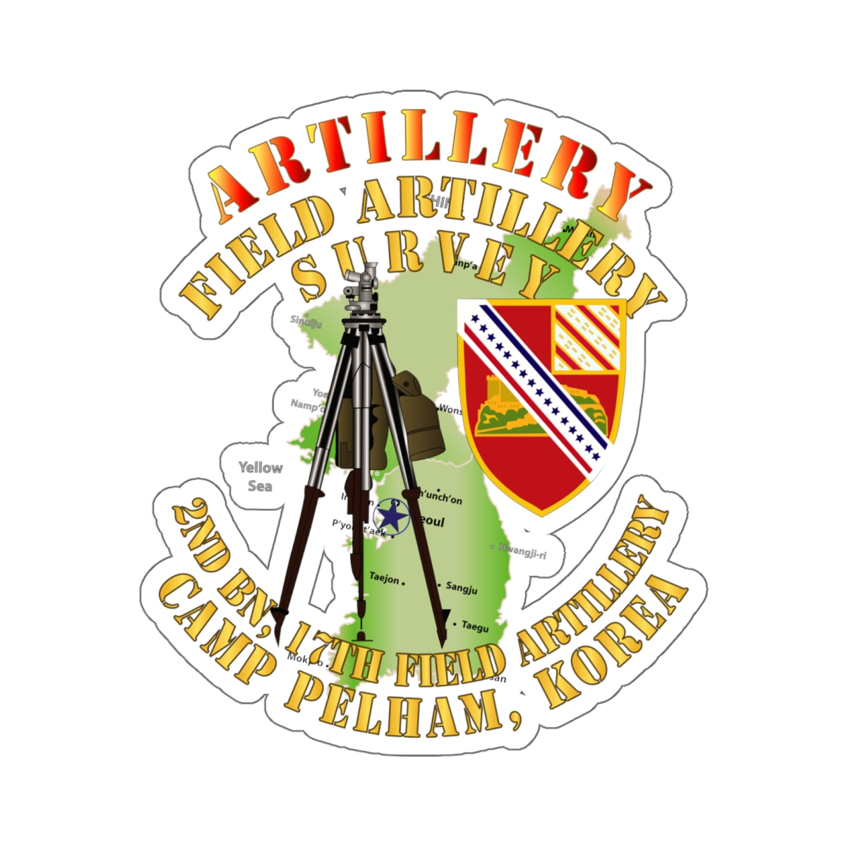 Kiss-Cut Stickers - Field Artillery Survey - 2nd Bn 17th FA Camp Pelha – MIP Brand Store