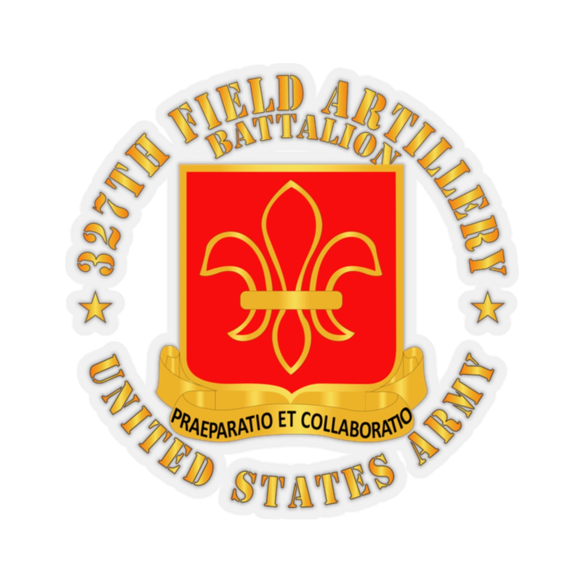 Kiss-Cut Stickers - Army - 327th Field Artillery Battalion - DUI - US – MIP Brand Store