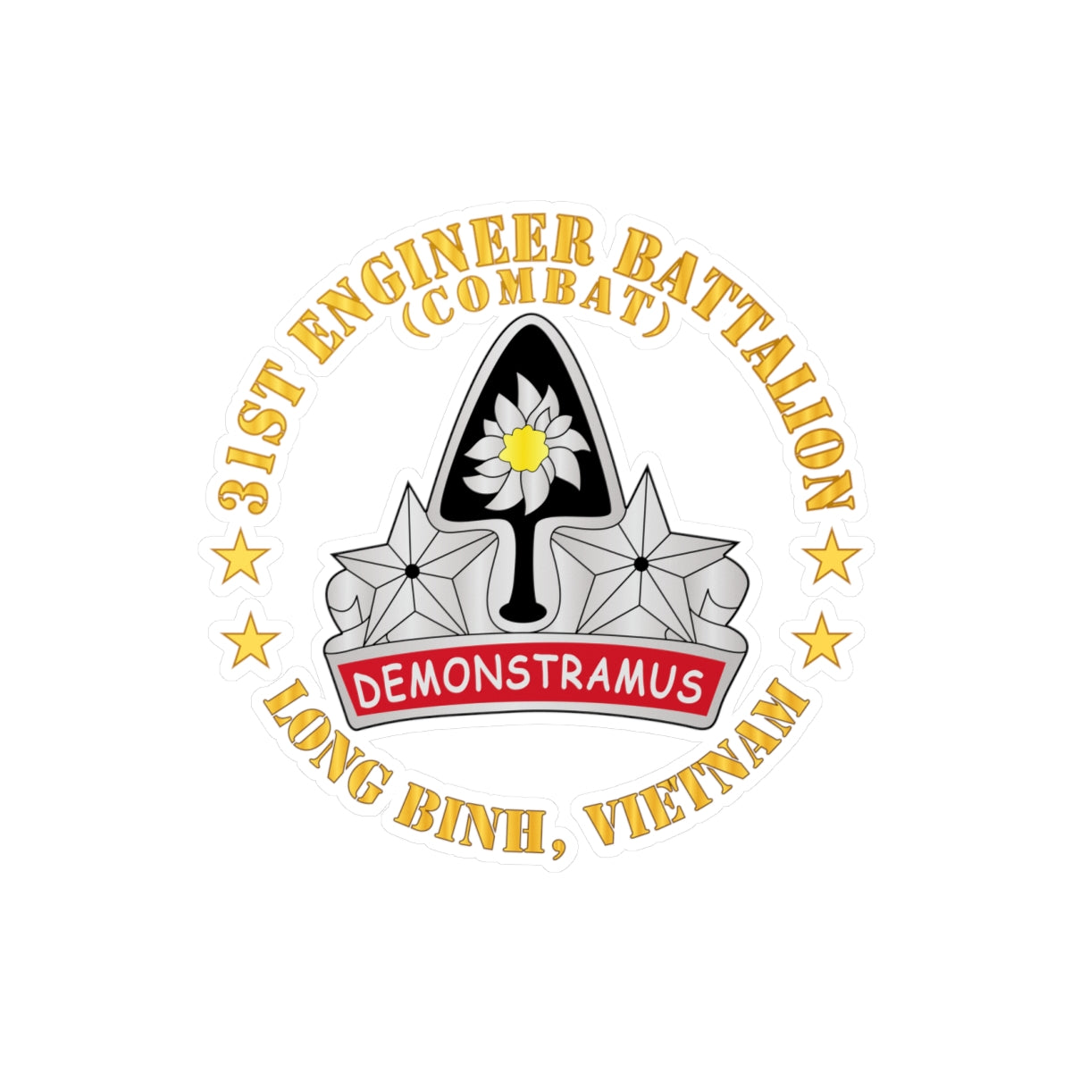 Kiss-Cut Vinyl Decals - Army - 31st Engineer Battalion (Combat) - Long ...