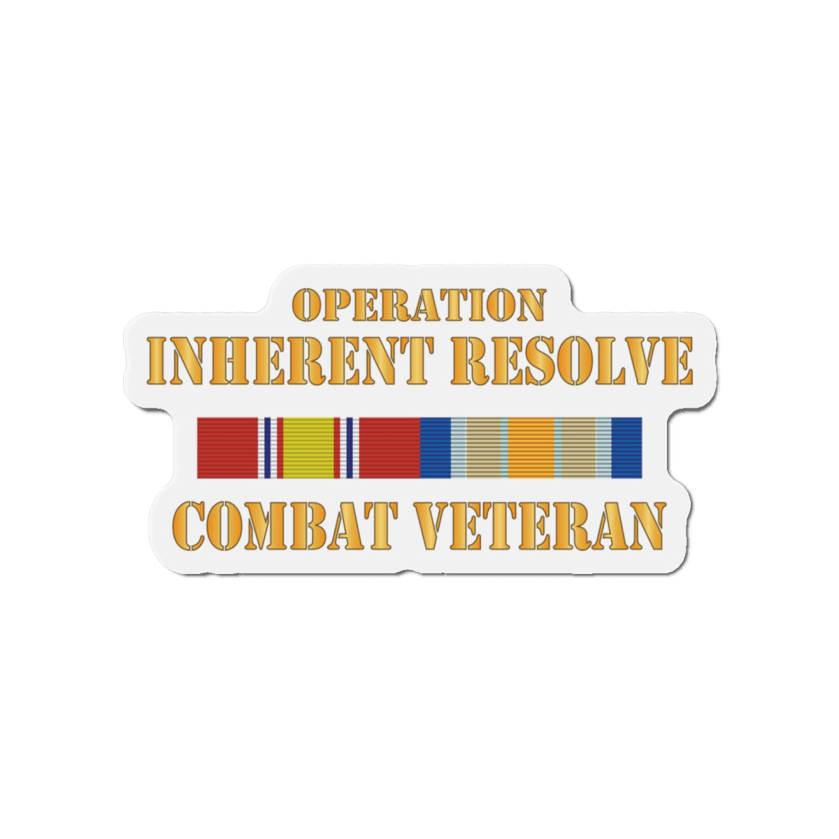 Die-Cut Magnets - Army - Opn Inherent Resolve (OIR) SVC Bar - Combat V ...