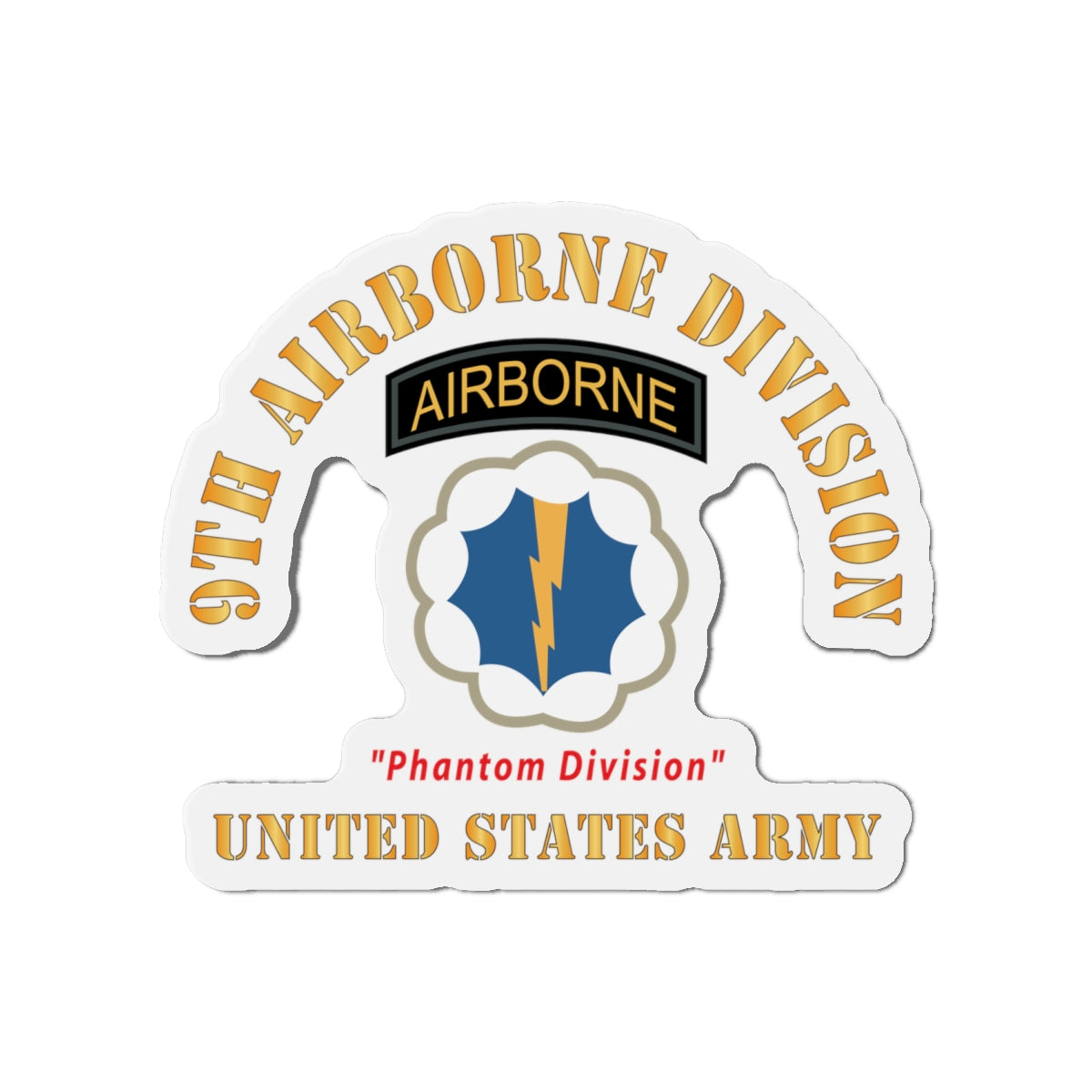Die-Cut Magnets - Army - SSI - 9th Airborne Division - Phantom Divisio ...