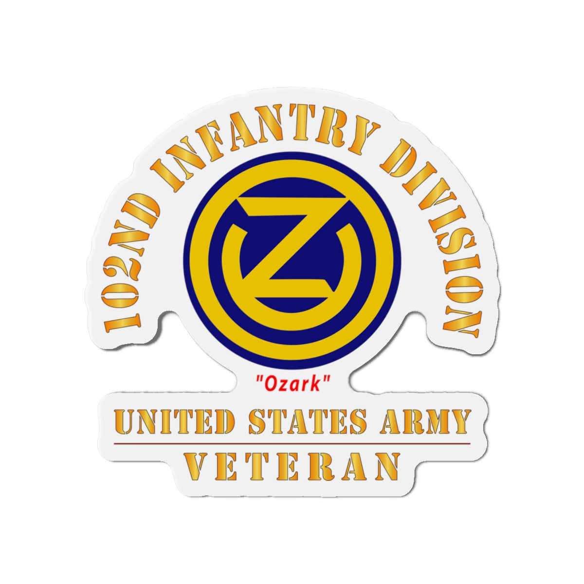 Die-Cut Magnets - Army - SSI - 102nd Infantry Division - Ozark - US Ar ...