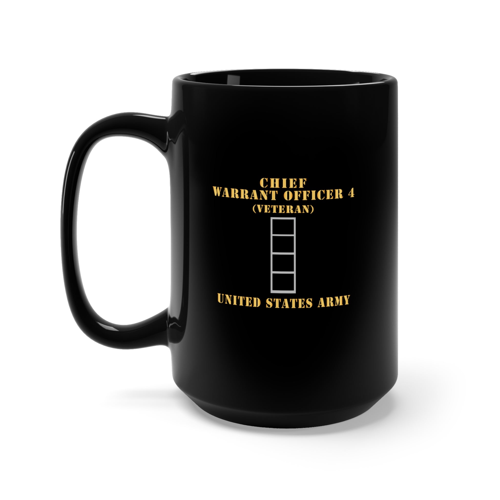 Black Mug 15oz - Army - Chief Warrant Officer 4 - CW04 - Veteran - Fla ...
