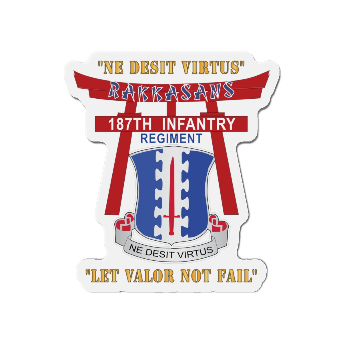 Die-Cut Magnets - Army - 187th Infantry Regiment - Torii, Rakkasans, L ...