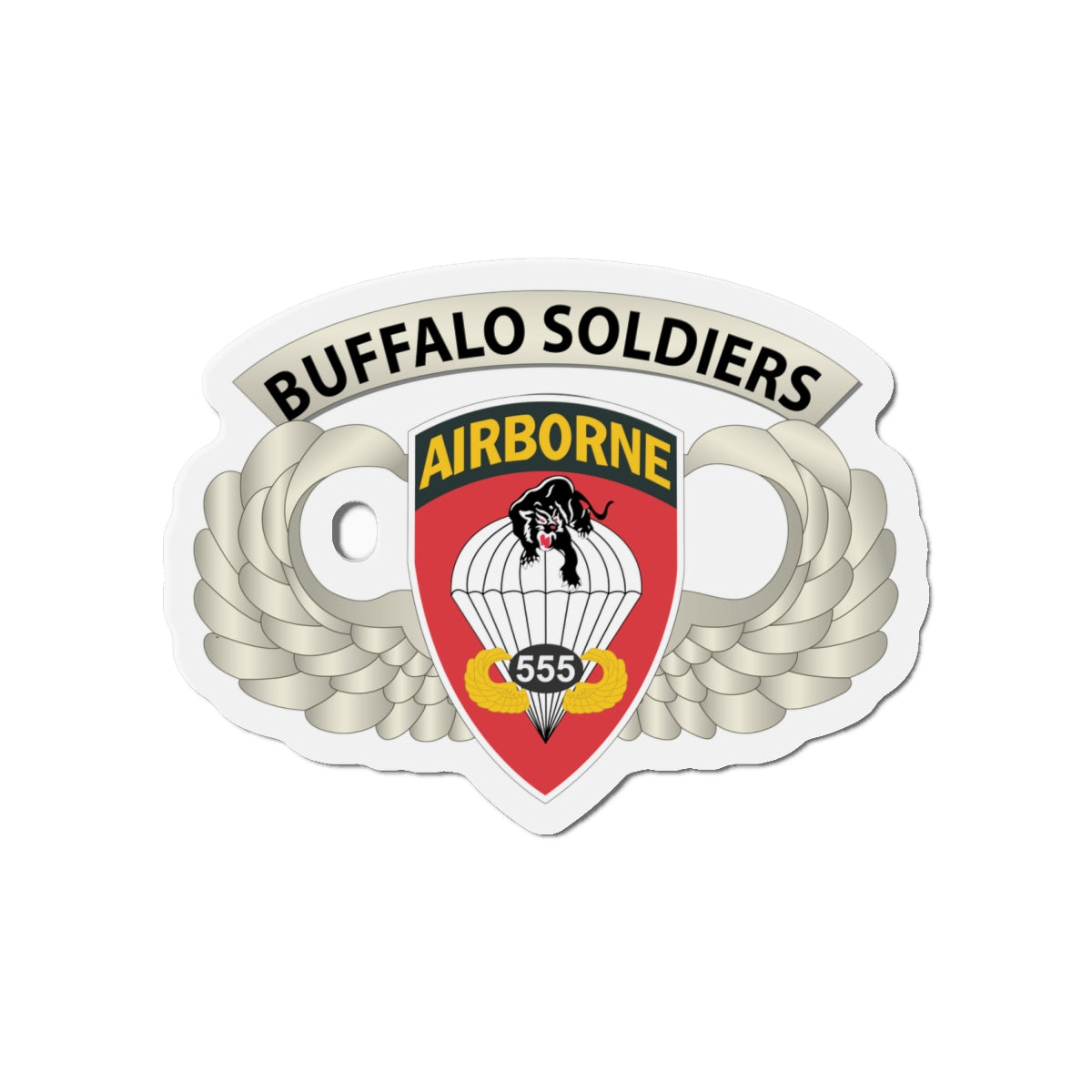 Die-Cut Magnets - Airborne Badge - 555th Parachute Infantry Bn - SSI w ...