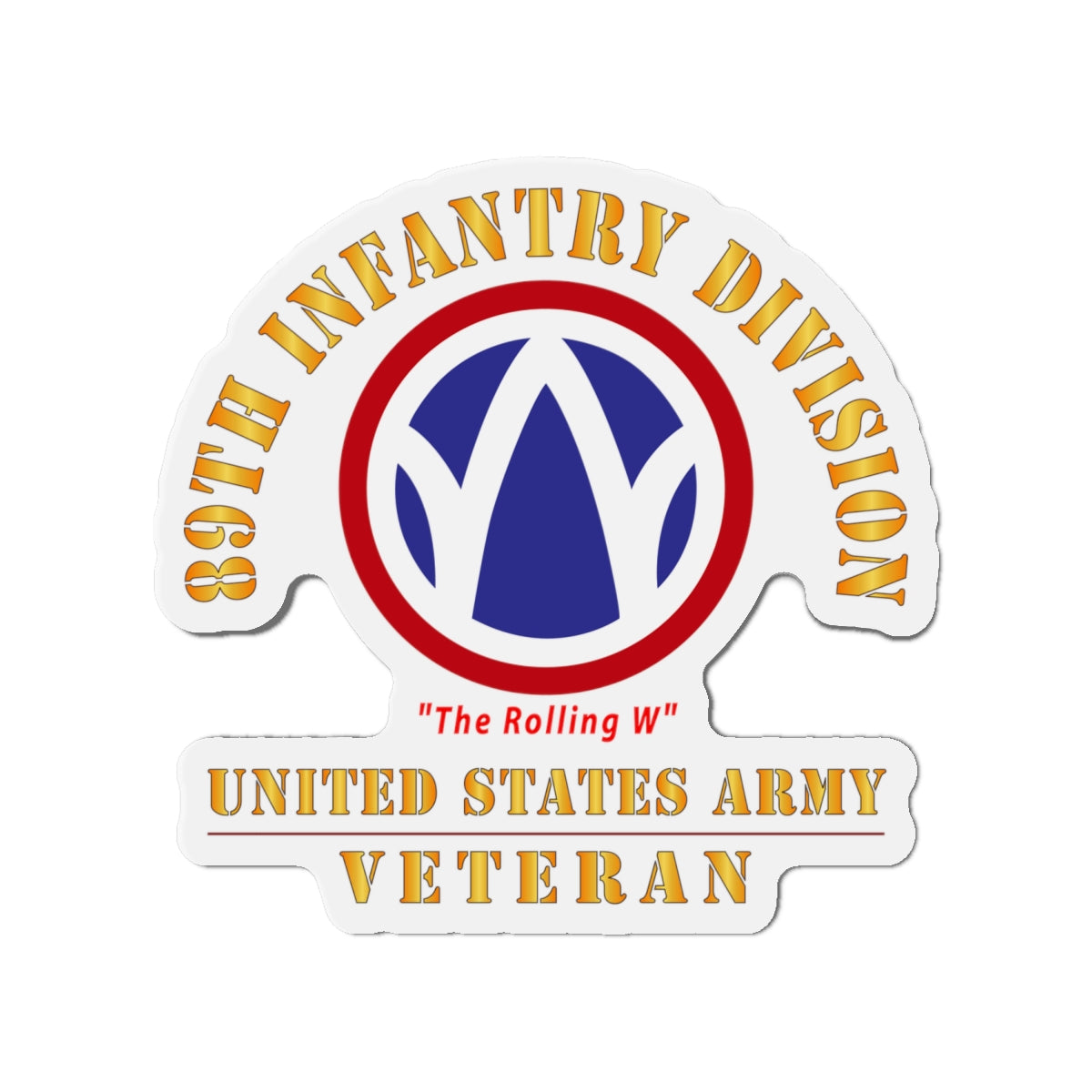Die-Cut Magnets - Army - SSI - 89th Infantry Division - The Rolling W ...