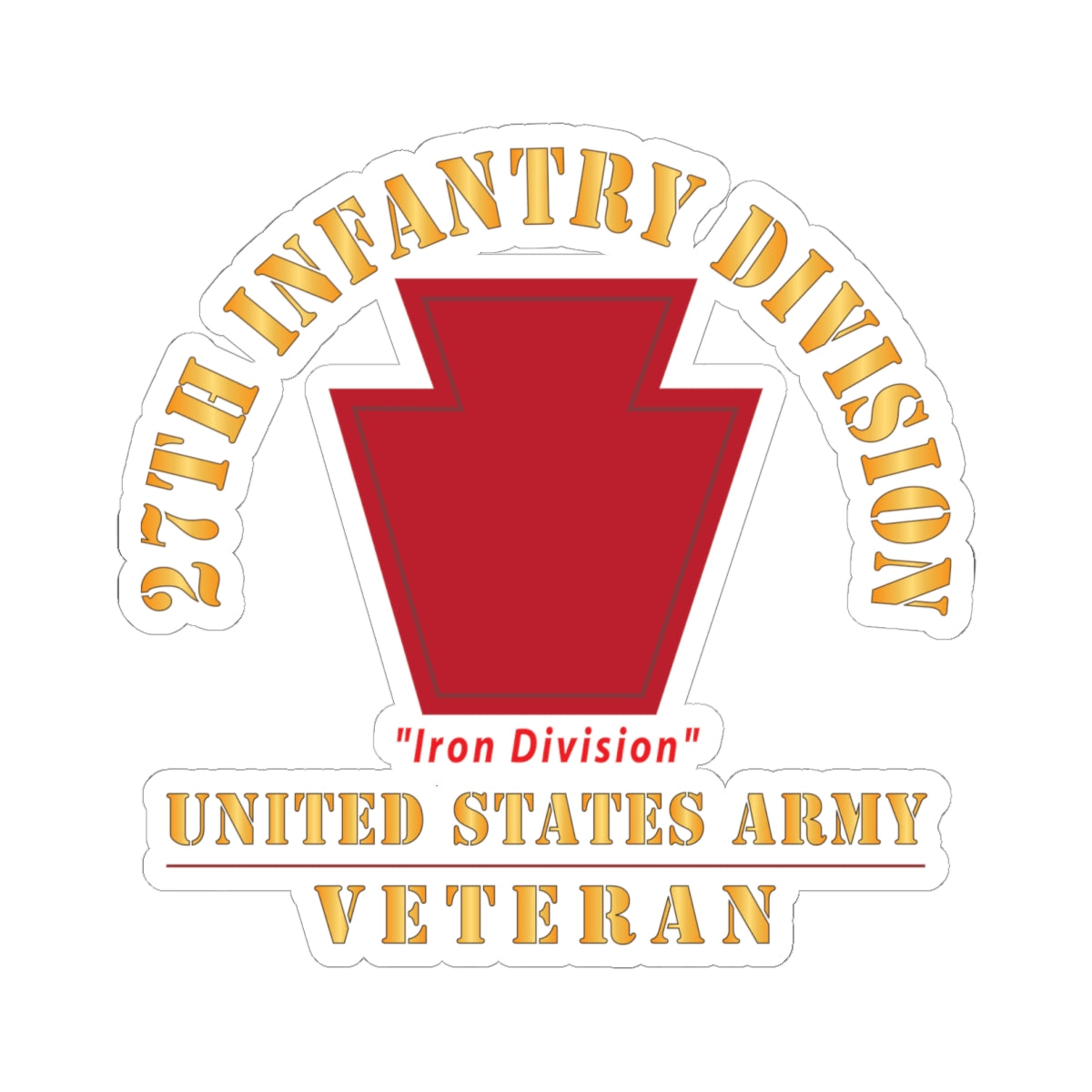 Kiss - Cut Stickers - Army - SSI - 28th Infantry Division - Iron Divis ...