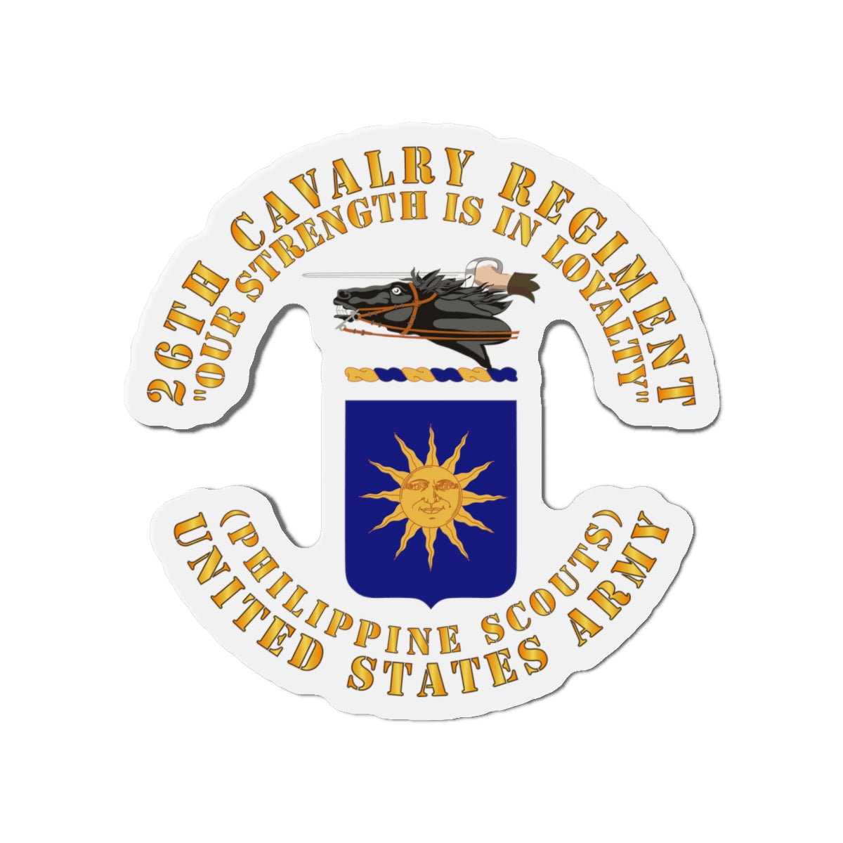 Die-Cut Magnets - Army - COA - 26th Cavalry Regiment (Philippine Scout ...