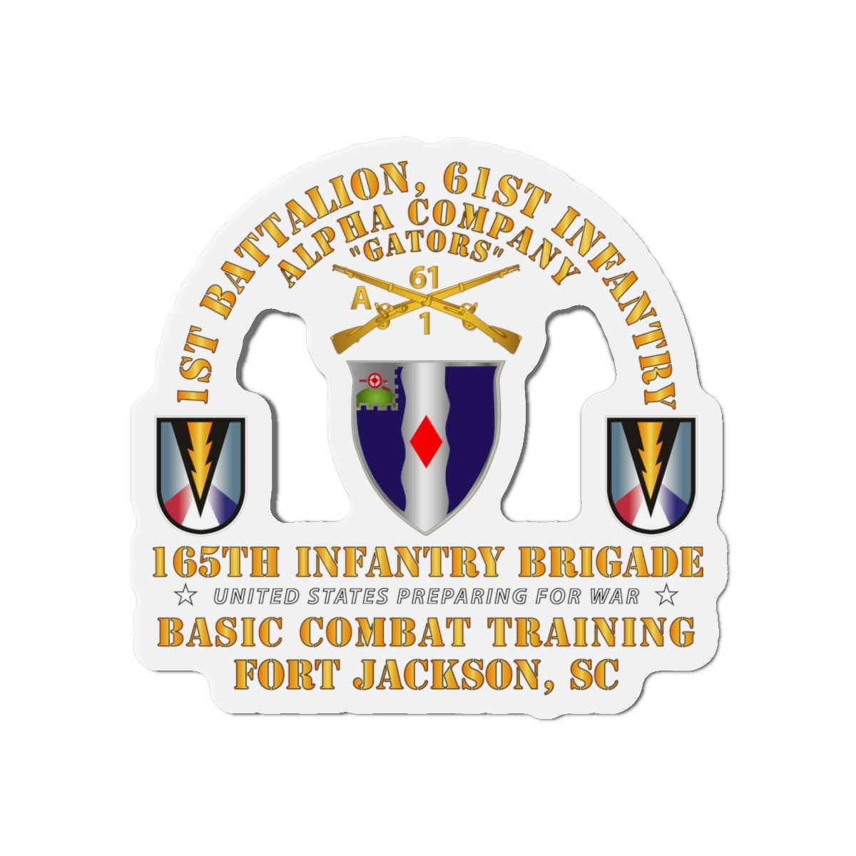 Die-Cut Magnets - Army - A Co 1st Bn 61st Infantry (BCT) - 165th Inf B ...