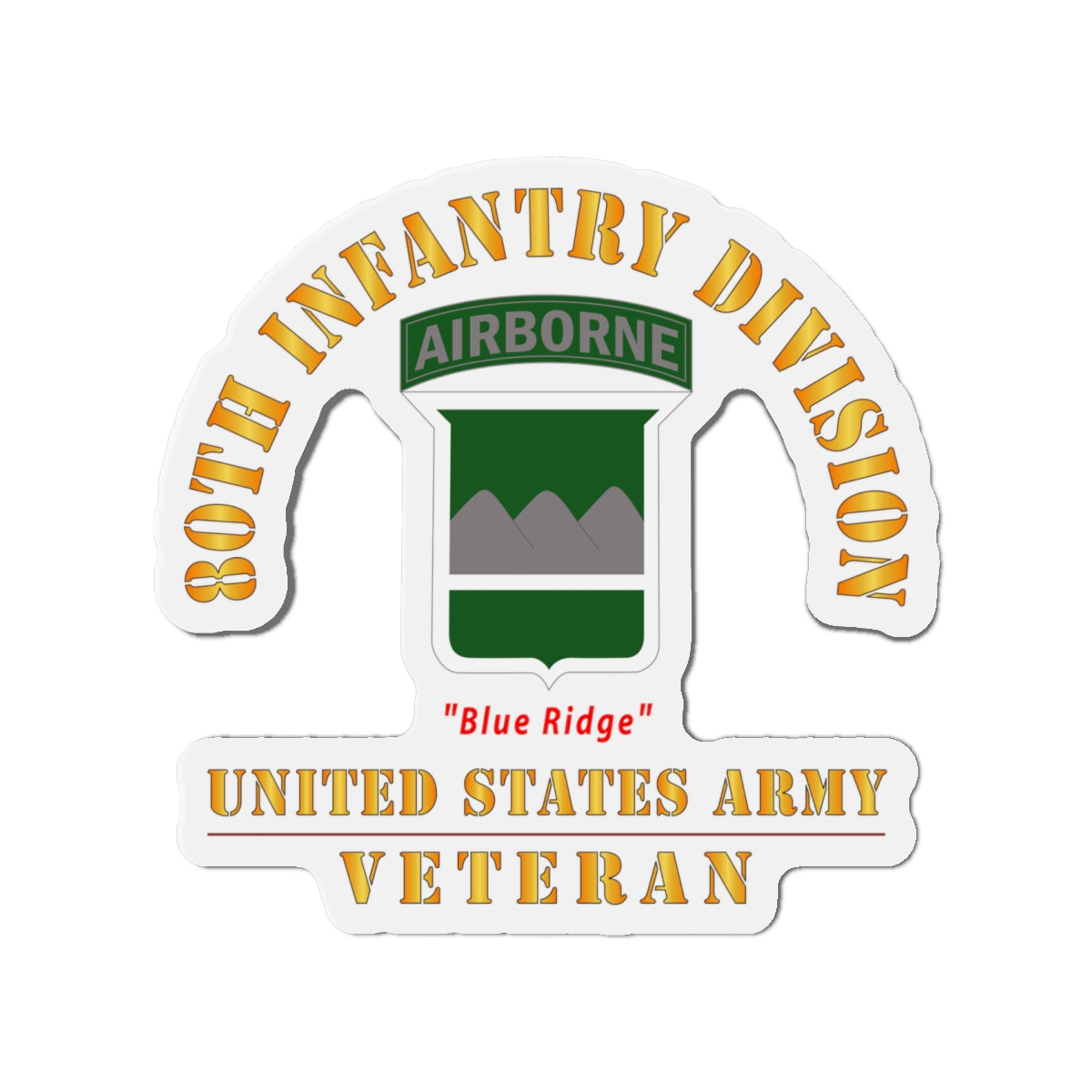 Die-Cut Magnets - Army - SSI - 80th Infantry Division w Airborne Tab ...