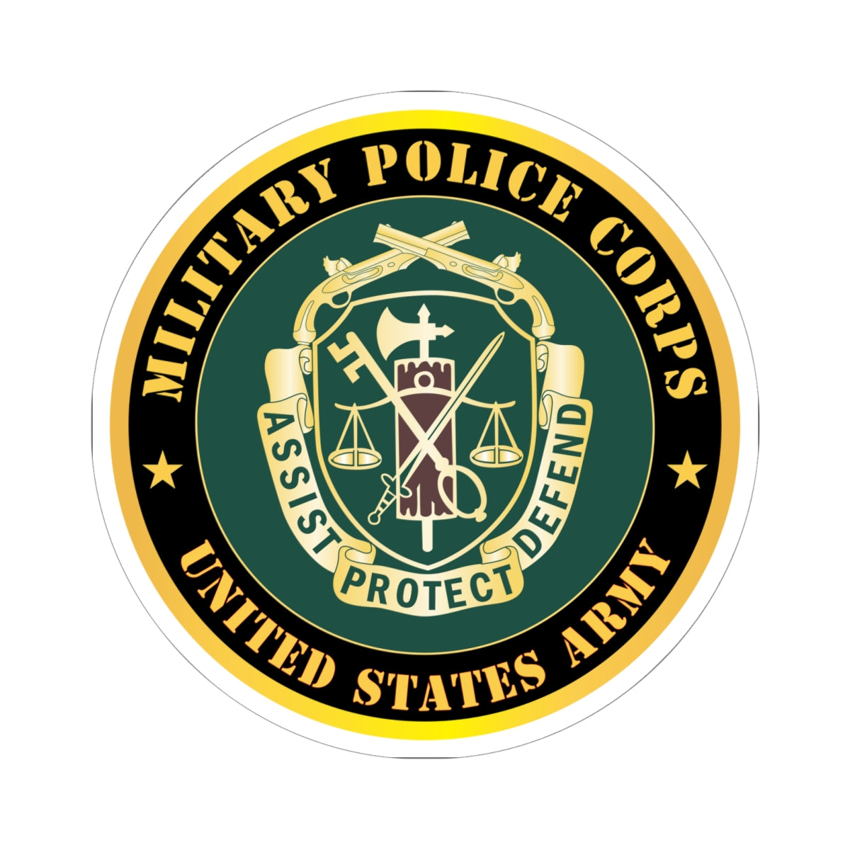 Kiss - Cut Stickers - Army - Military Police Corps Regimental Crest ...