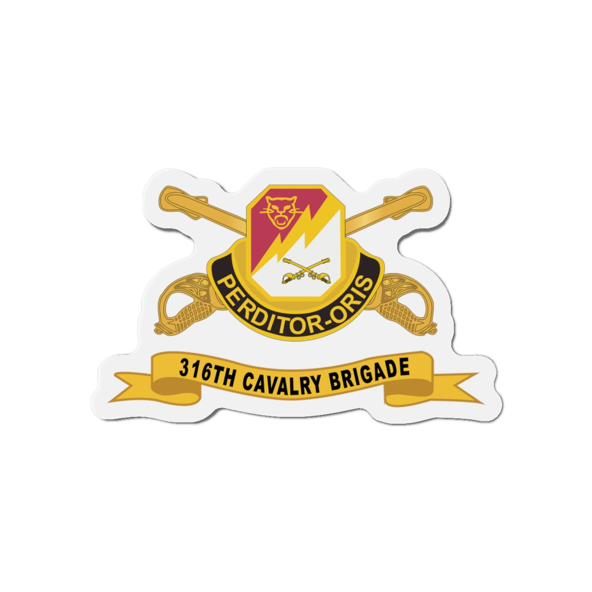 Die-Cut Magnets -SSI - Army - 316th Cavalry Brigade - DUI w Br - Ribbo ...