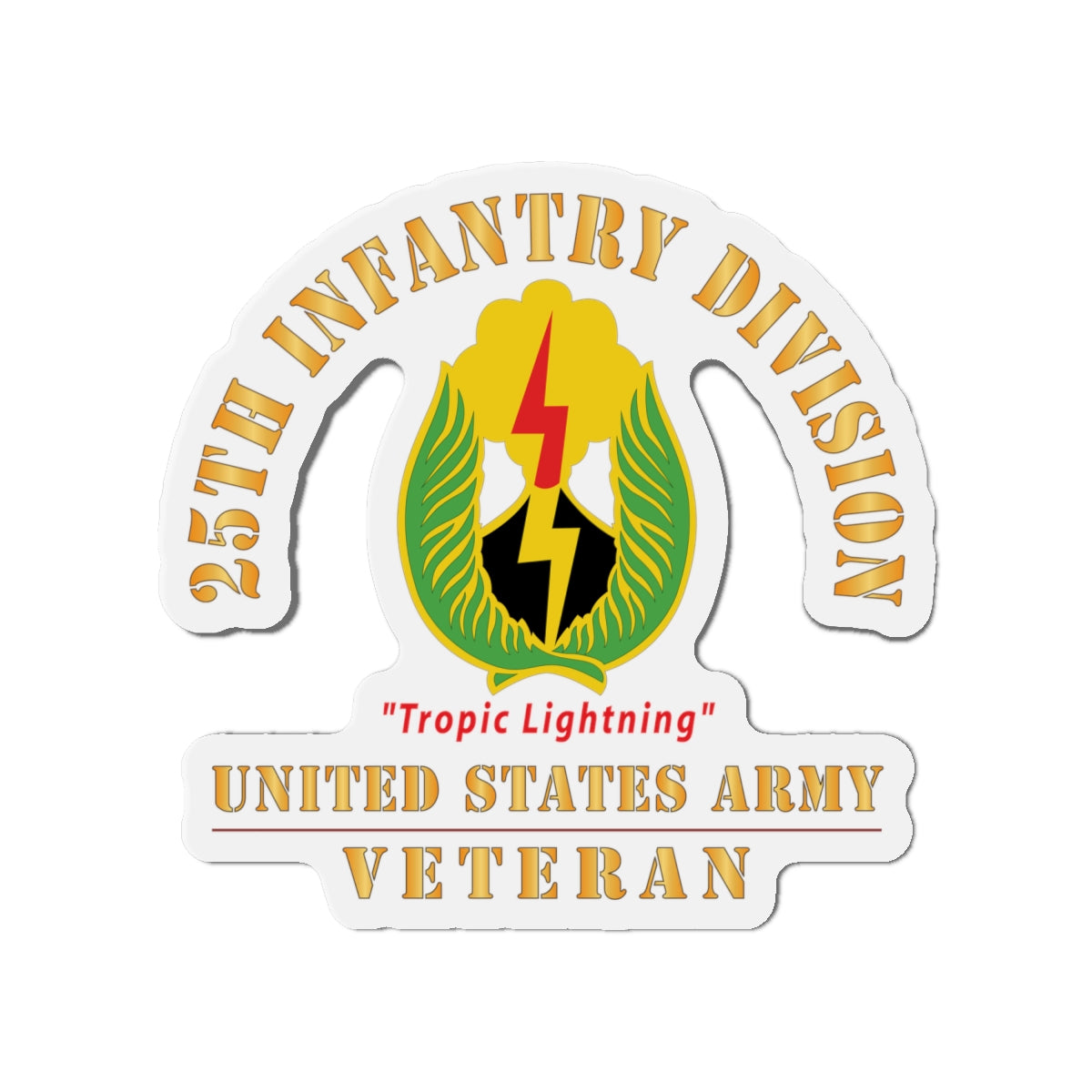 Die-Cut Magnets - Army - DUI - 25th Infantry Division - Tropic Lightni ...