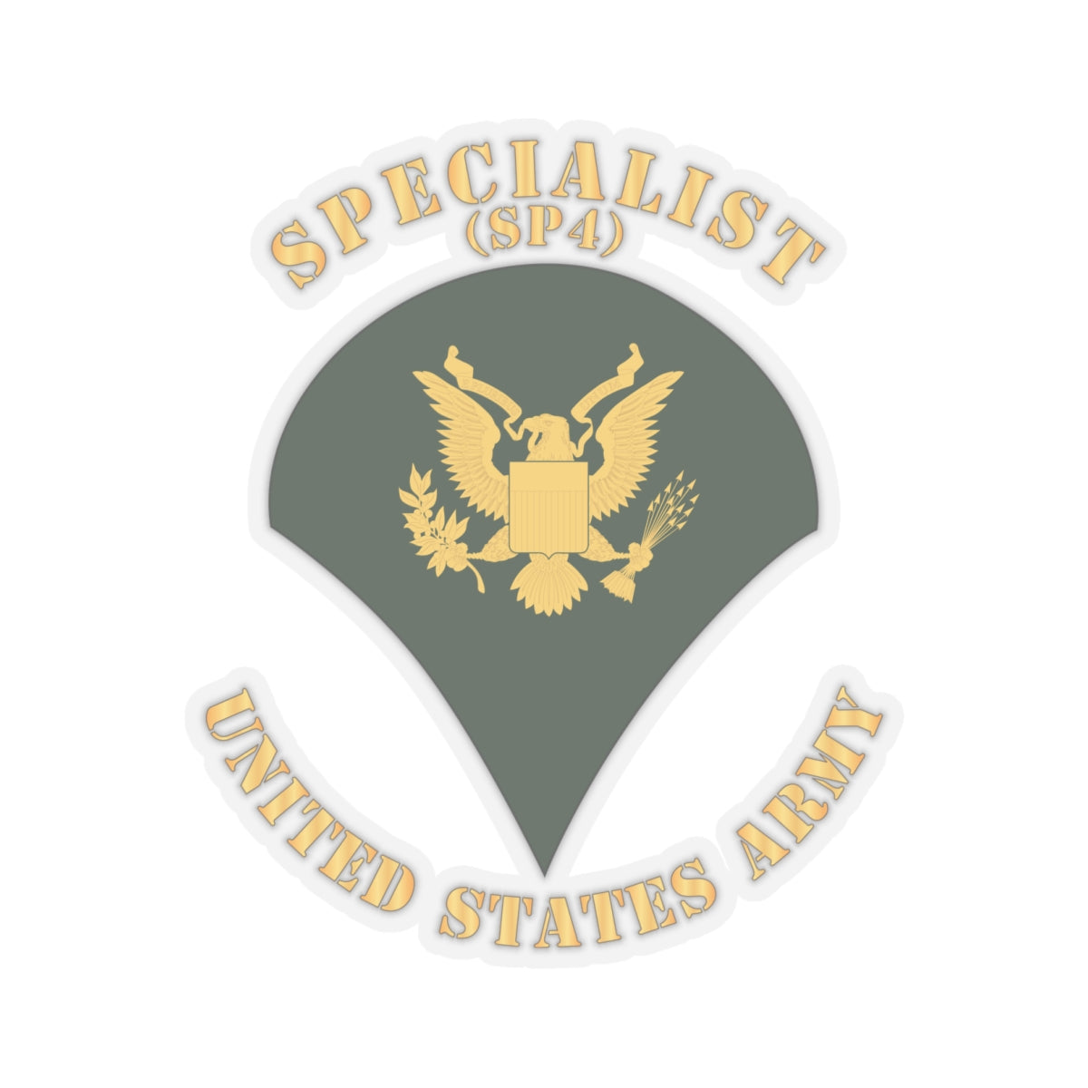 Kiss-Cut Stickers - Army - Specialist - SP4 - Flat X 300 – MIP Brand Store