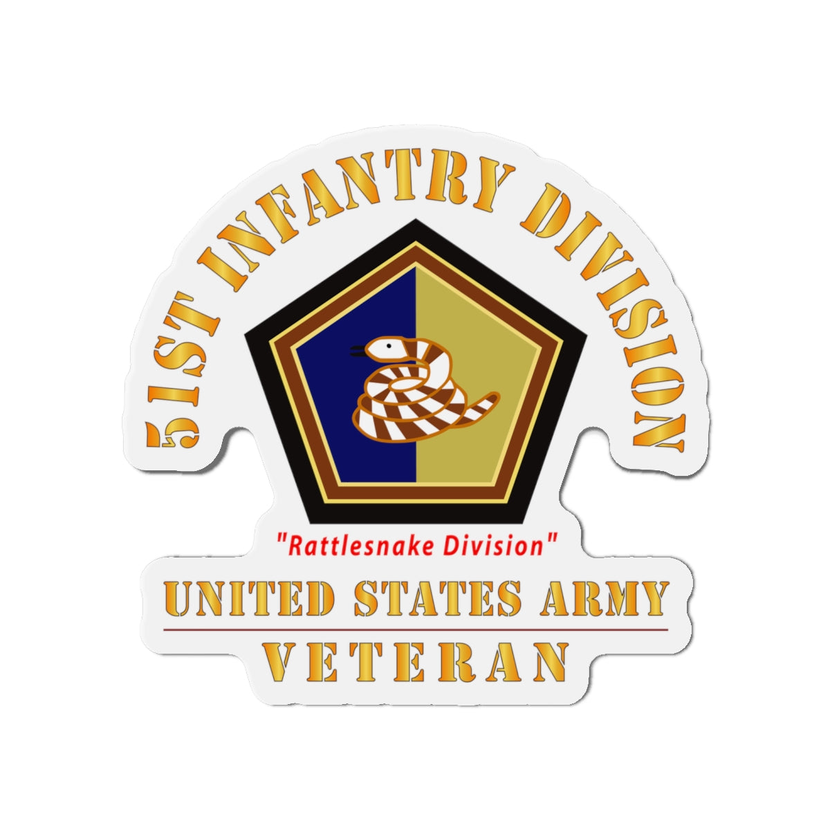 Die-Cut Magnets - Army - SSI - 51st Infantry Division - Rattlesnake Di ...