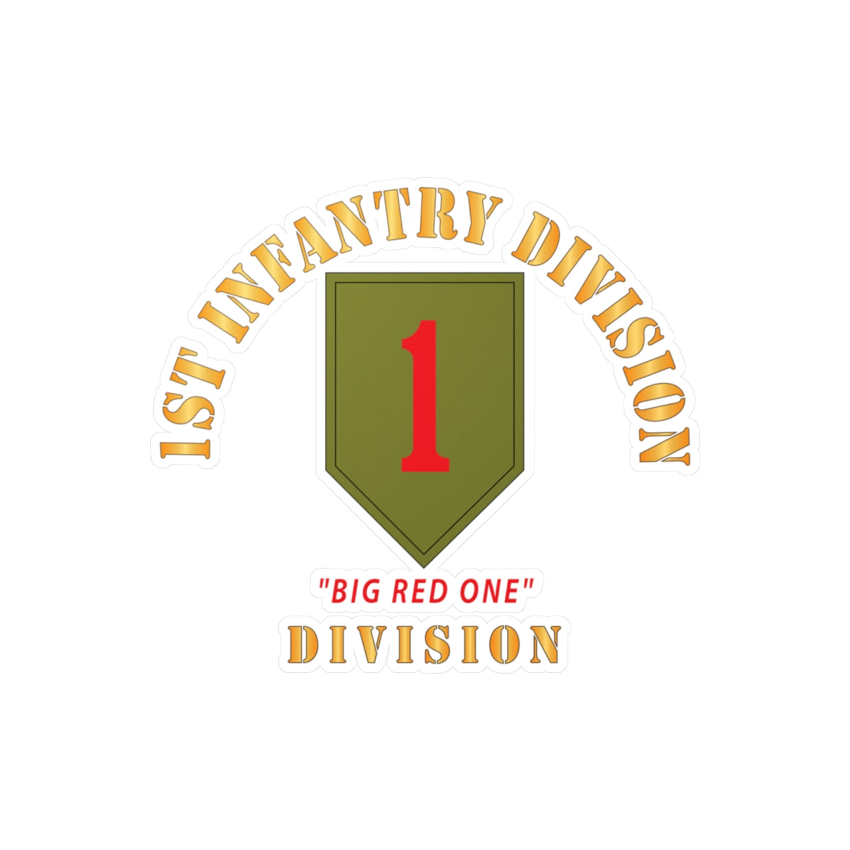 Kiss-Cut Vinyl Decals - SSI - 1st Infantry Division - Big Red One X 30 ...