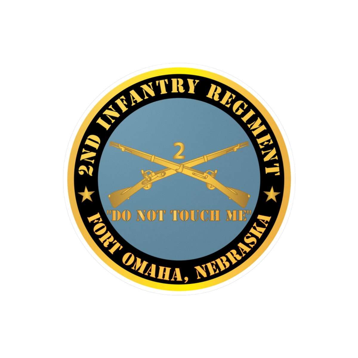 Kiss-Cut Vinyl Decals - Army - 2nd Infantry Regiment Branch - Do Not T ...