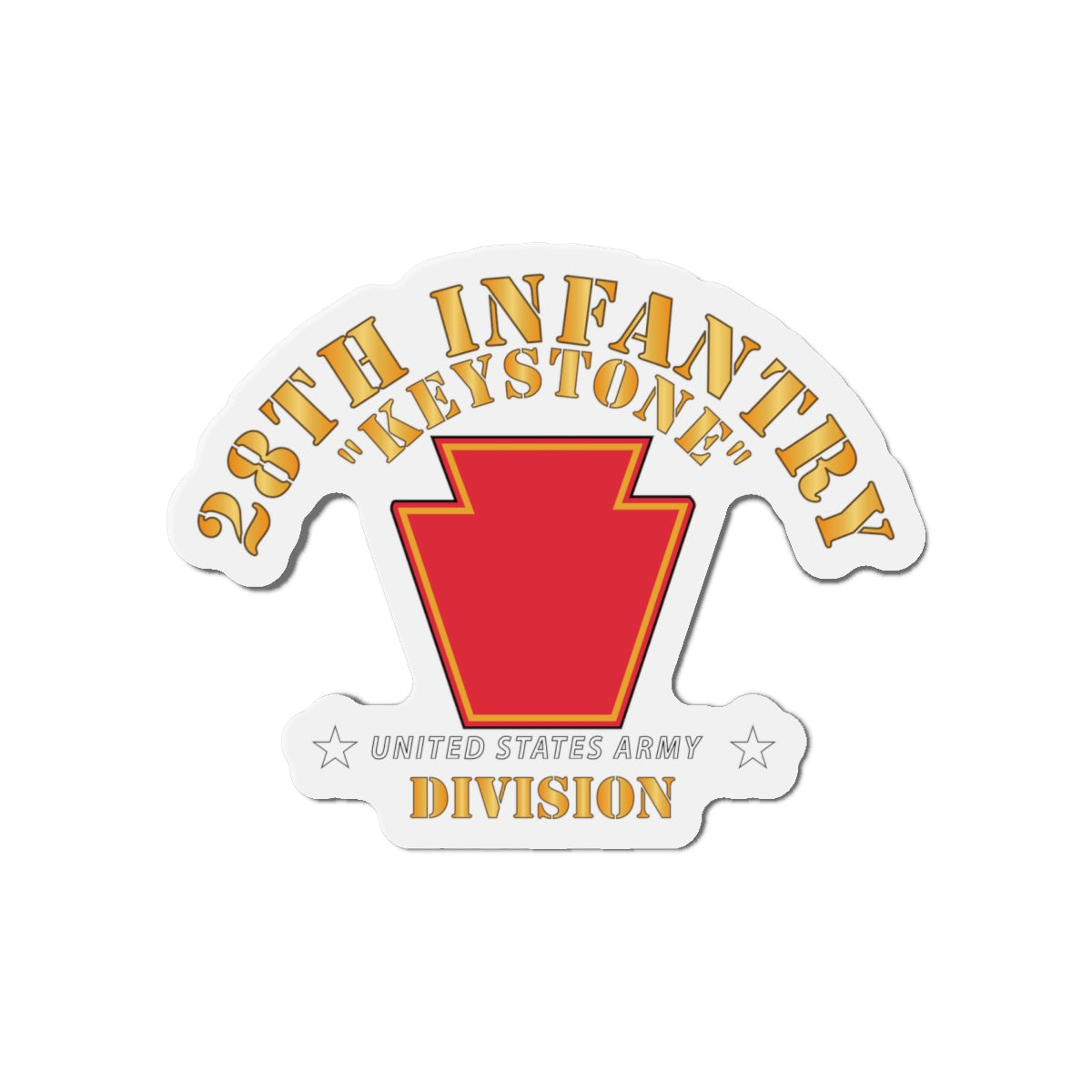 Die-Cut Magnets -SSI -Army - 28th Infantry Division - Keystone - SSI w ...
