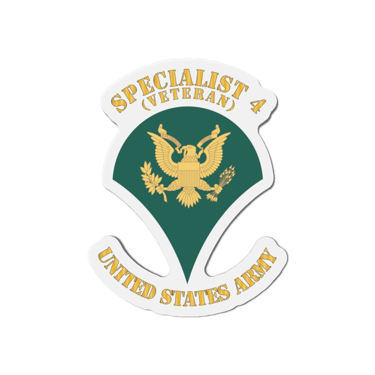Die-Cut Magnets - Army - Enlisted - SPC 4 - Specialist 4 - Std - Retir ...