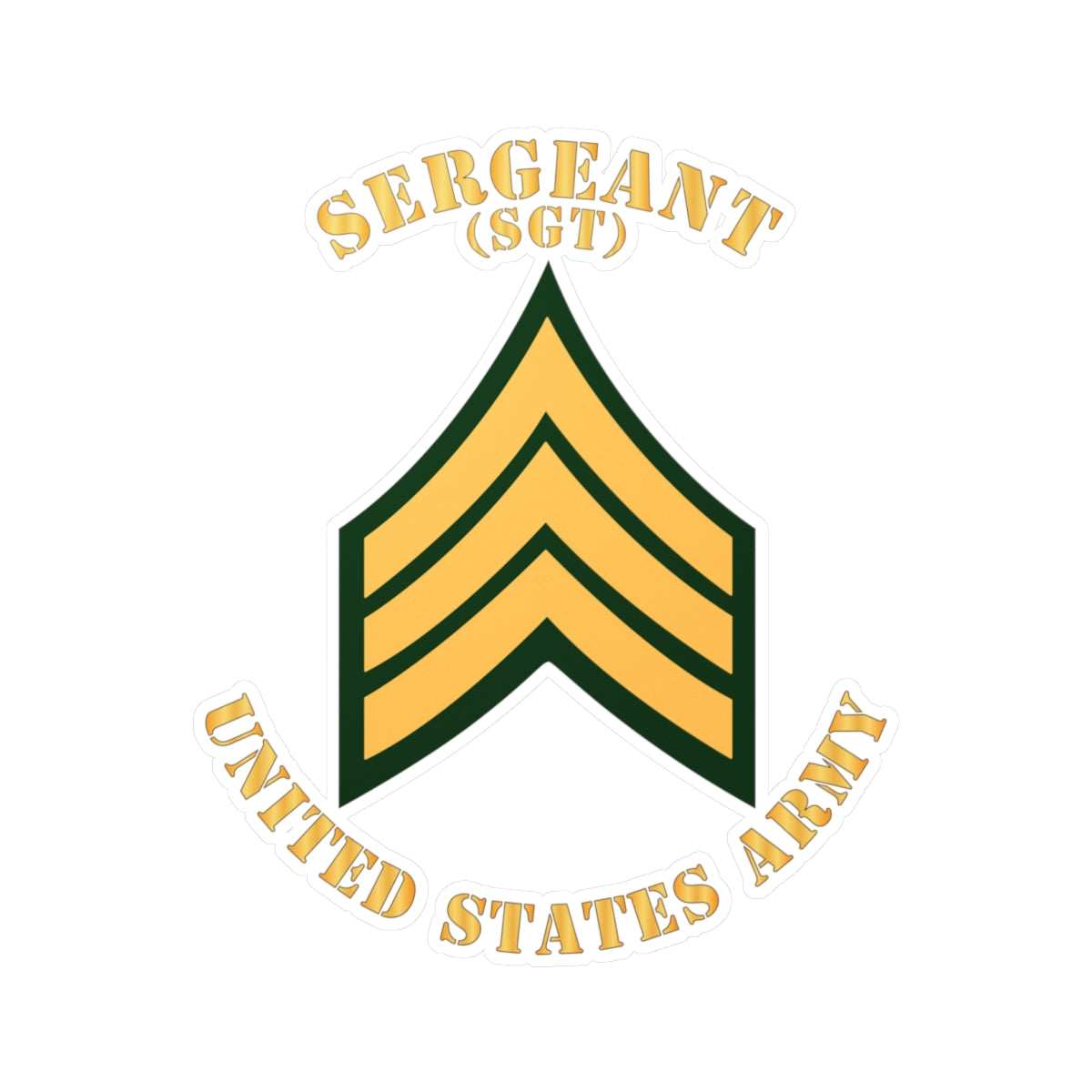 Kiss-Cut Vinyl Decals - Army - Sergeant - SGT - Flat X 300 – MIP Brand ...