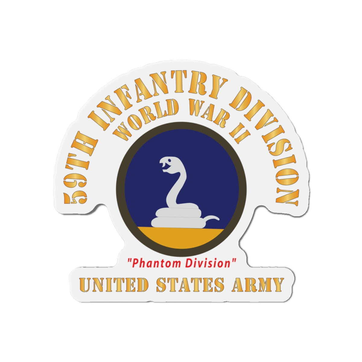 Die-Cut Magnets - Army - SSI - 59th Infantry Division - WWII - Phantom ...