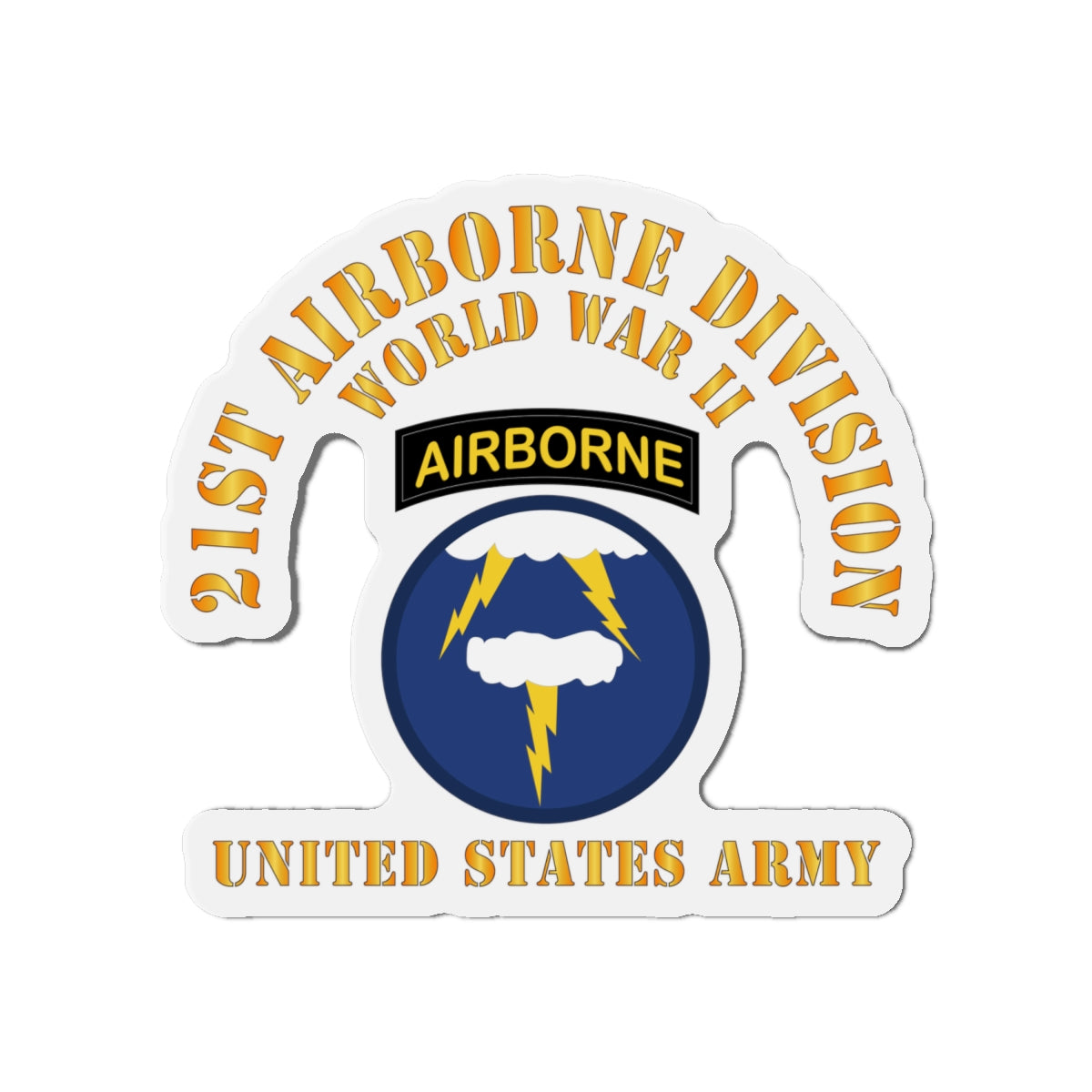 Die-Cut Magnets - Army - SSI - 21st Airborne Infantry Division - WWII ...