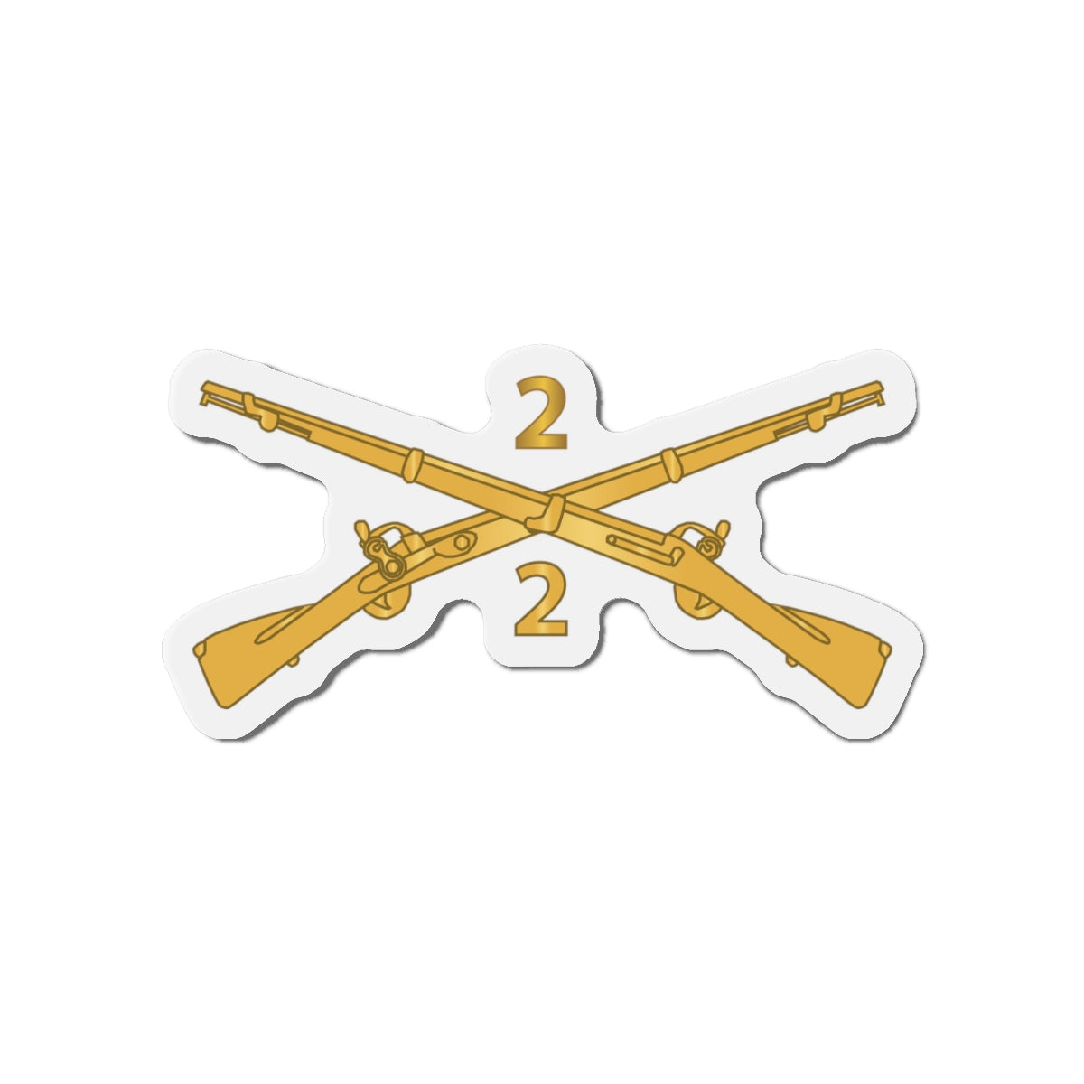 Die-Cut Magnets - Army - 2nd Battalion, 2nd Infantry Regiment Branch ...