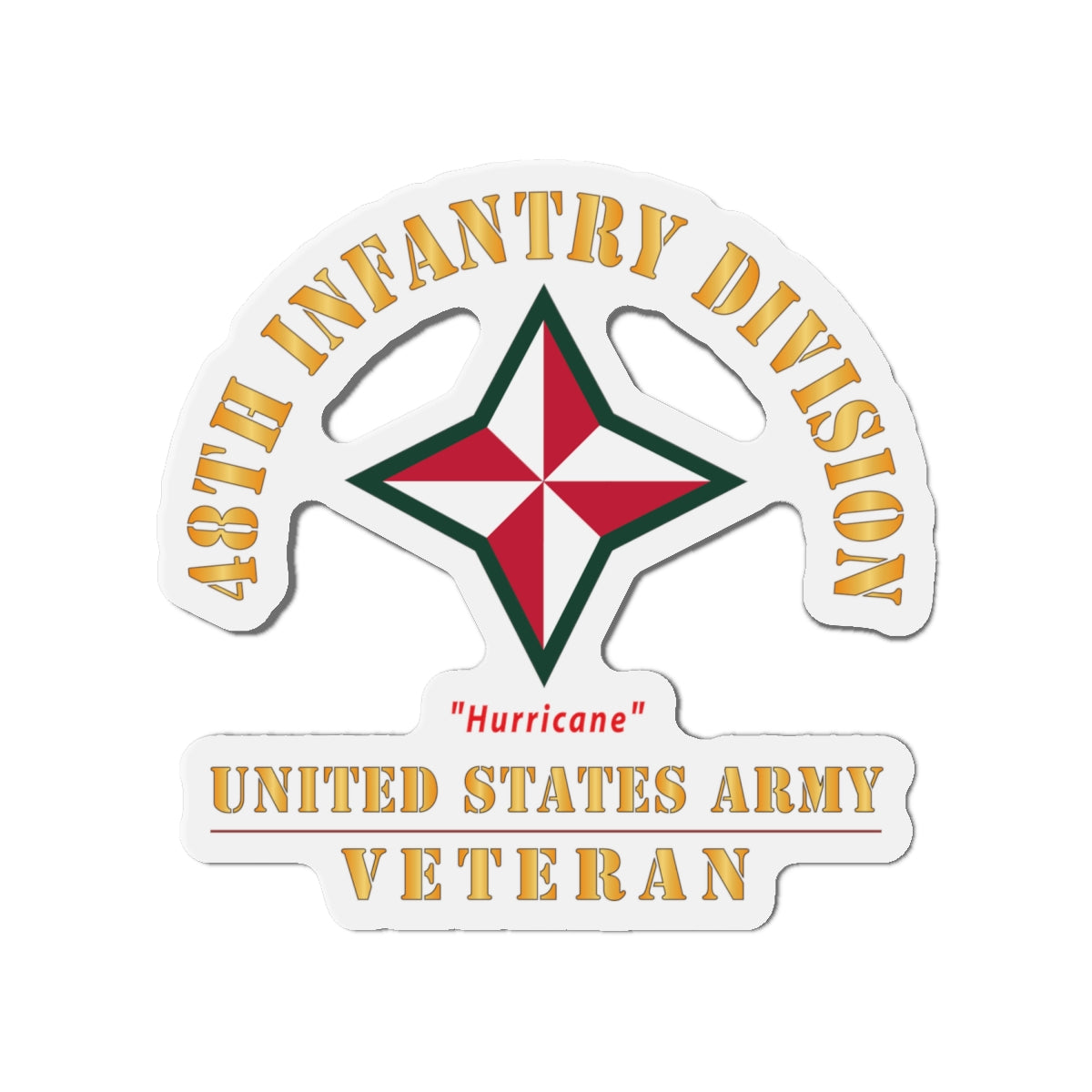 Die-Cut Magnets - Army - SSI - 48th Infantry Division - Hurricane - US ...