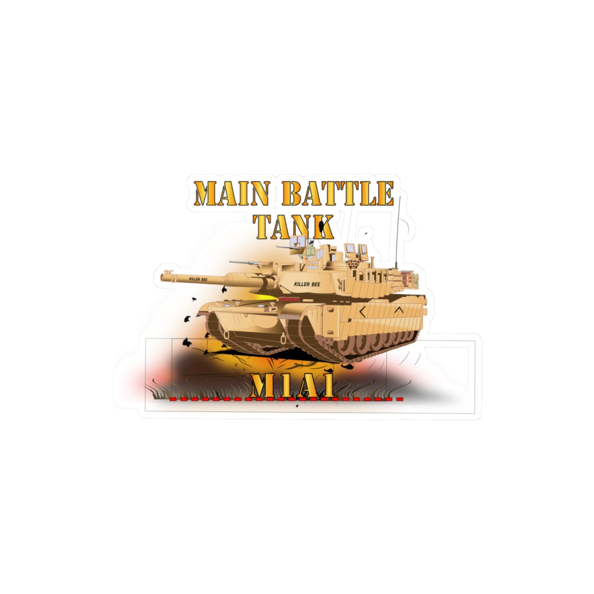 Kiss-Cut Vinyl Decals - Army - Main Battle Tank - M1A1 X 300 – MIP Brand Store