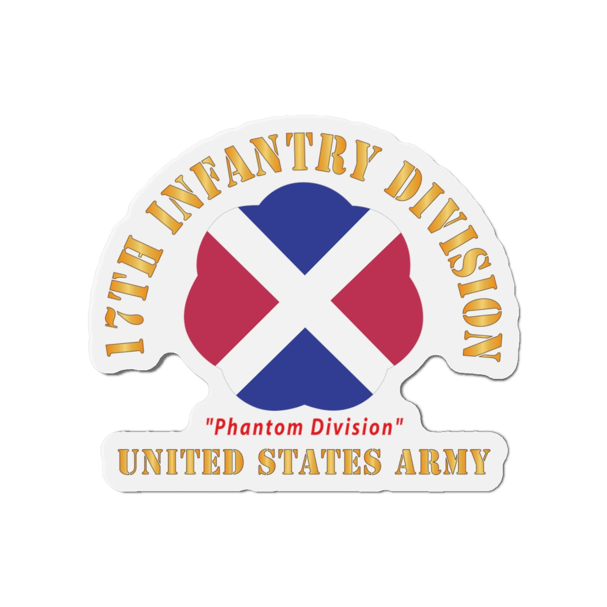 Die-Cut Magnets - Army - SSI - 17th Infantry Division - Phantom Divisi ...