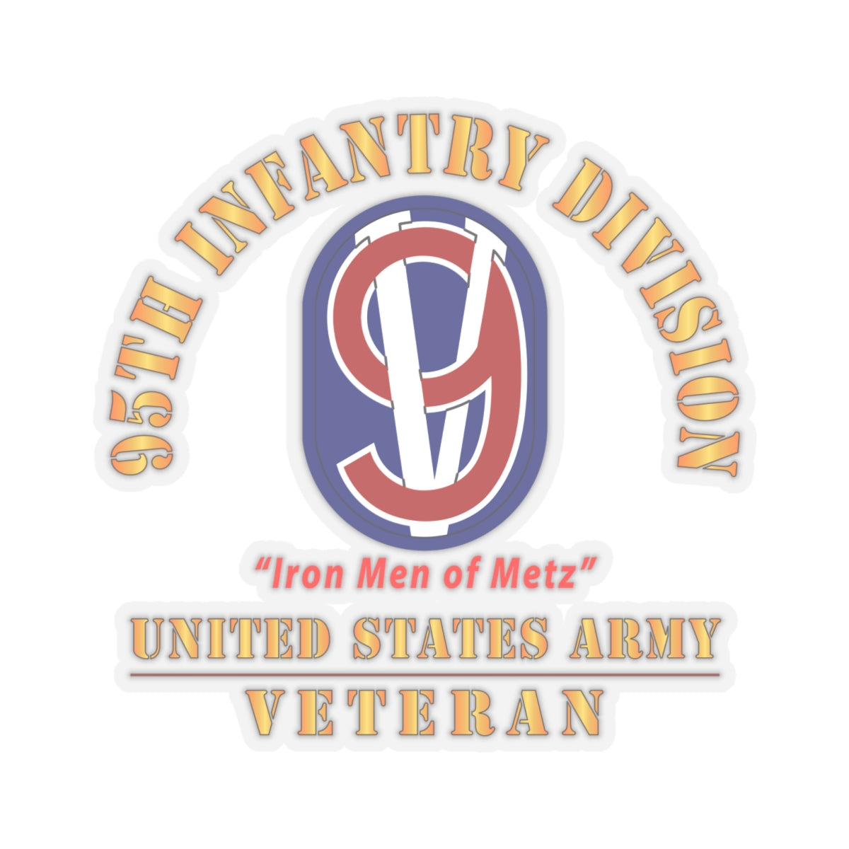 Kiss-Cut Stickers - Army - SSI - 95th Infantry Division - Iron Men of ...