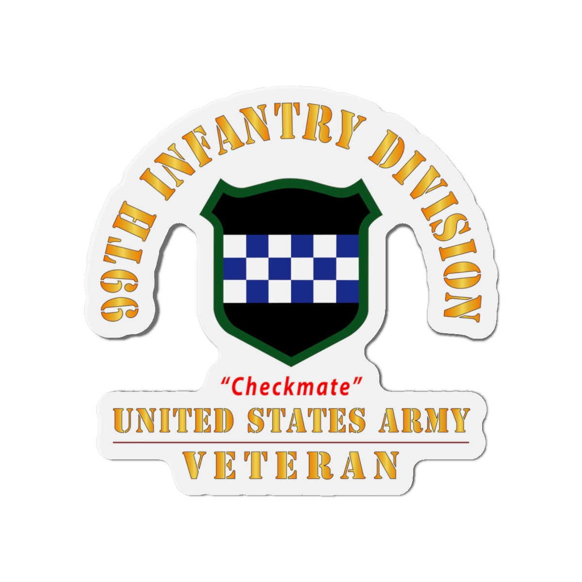 Die-Cut Magnets - Army - SSI - 99th Infantry Division - Checkmate - US ...