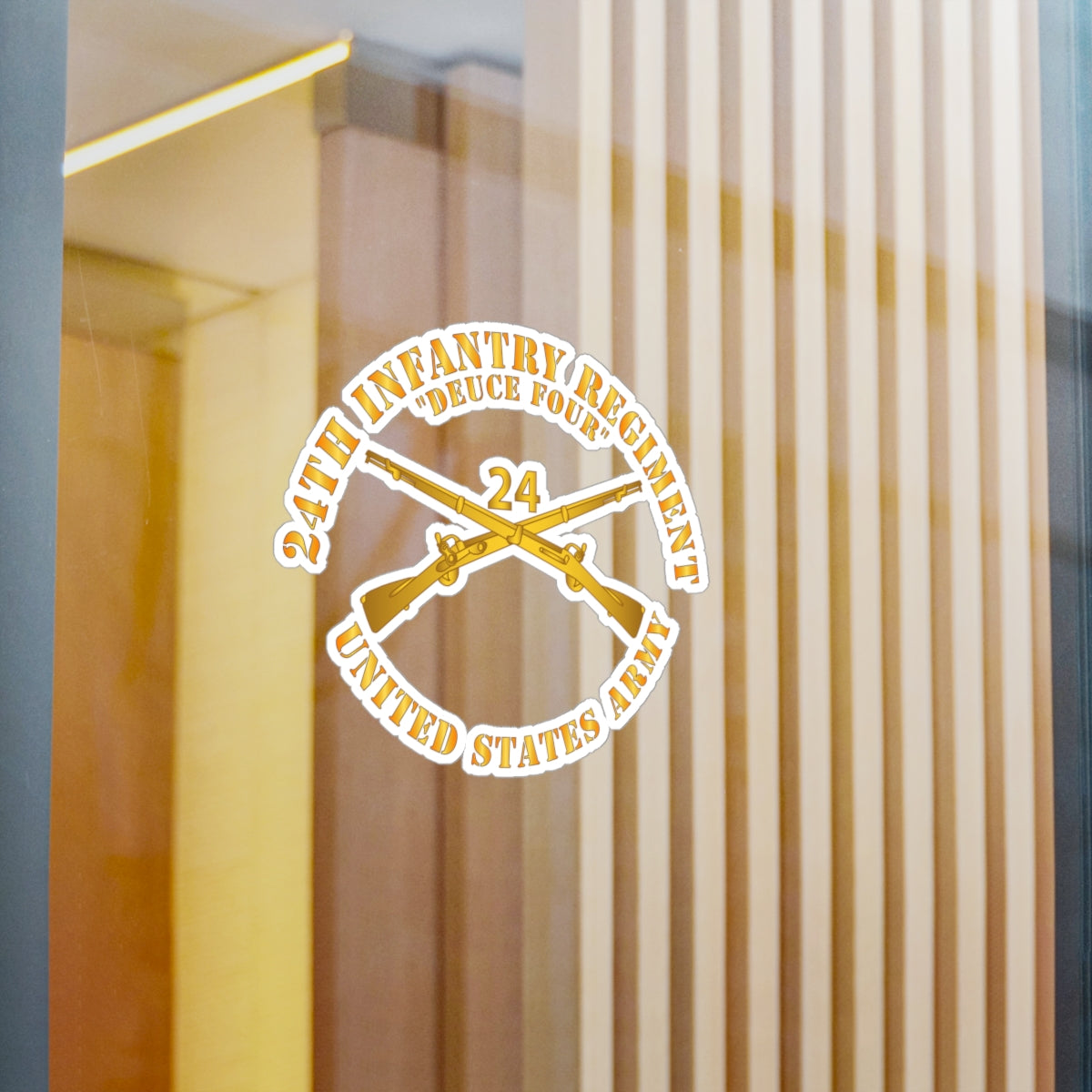 Kiss-Cut Vinyl Decals - Army - 24th Infantry Regiment - Deuce Four - B ...