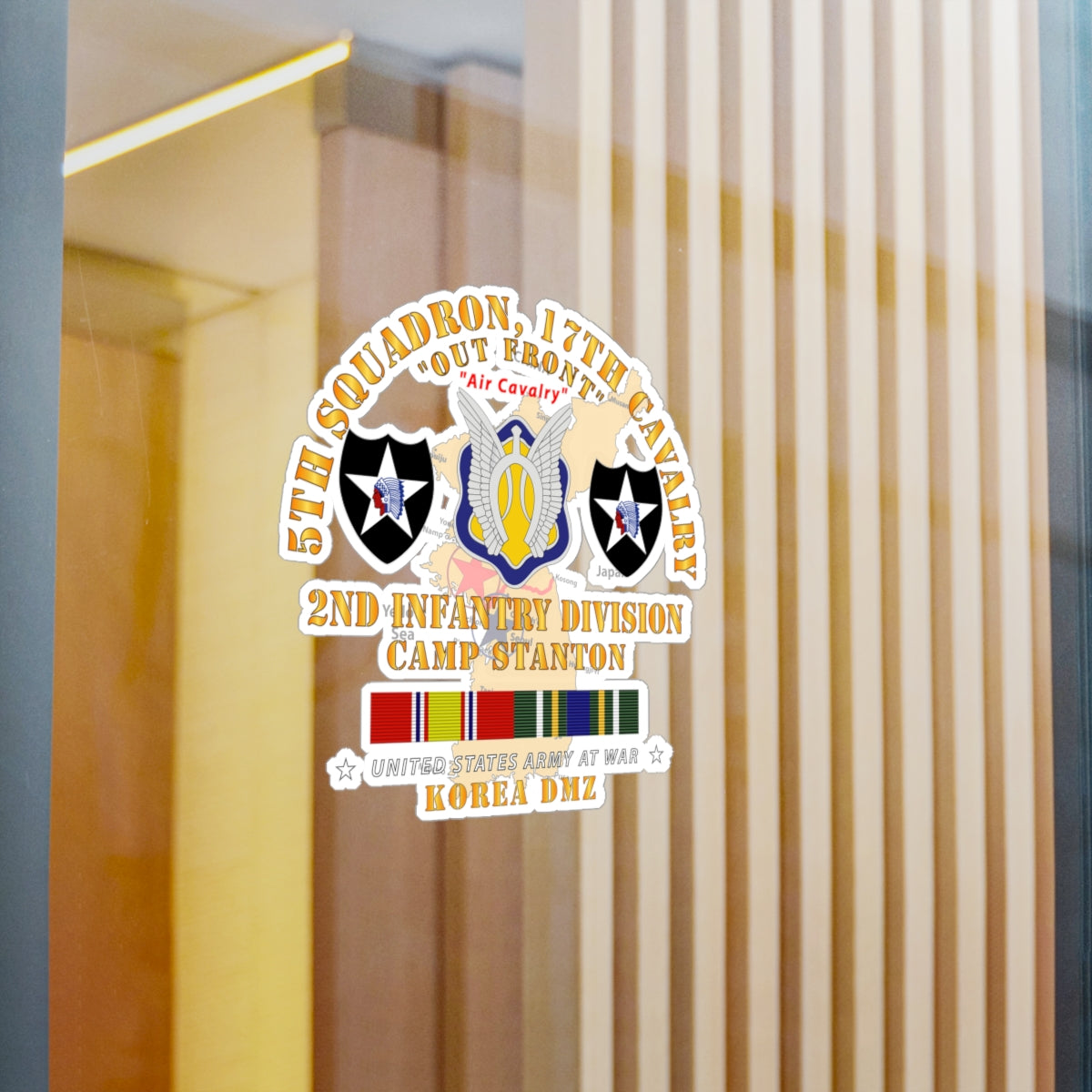 Kiss-Cut Vinyl Decals - Army - 5th Squadron, 17th Cavalry - Camp Stant ...