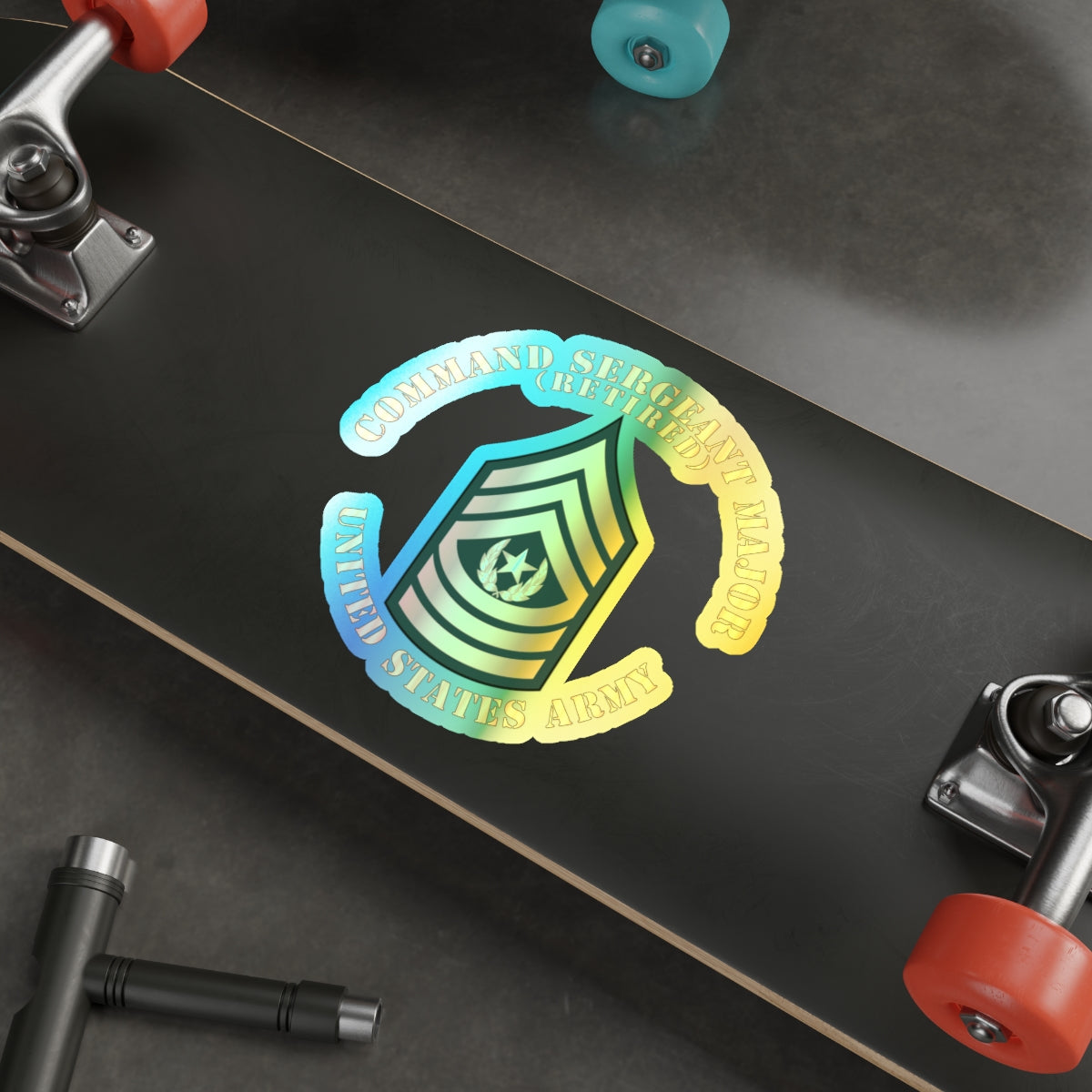 Holographic Die-cut Stickers - Command Sergeant Major - CSM - Retired ...