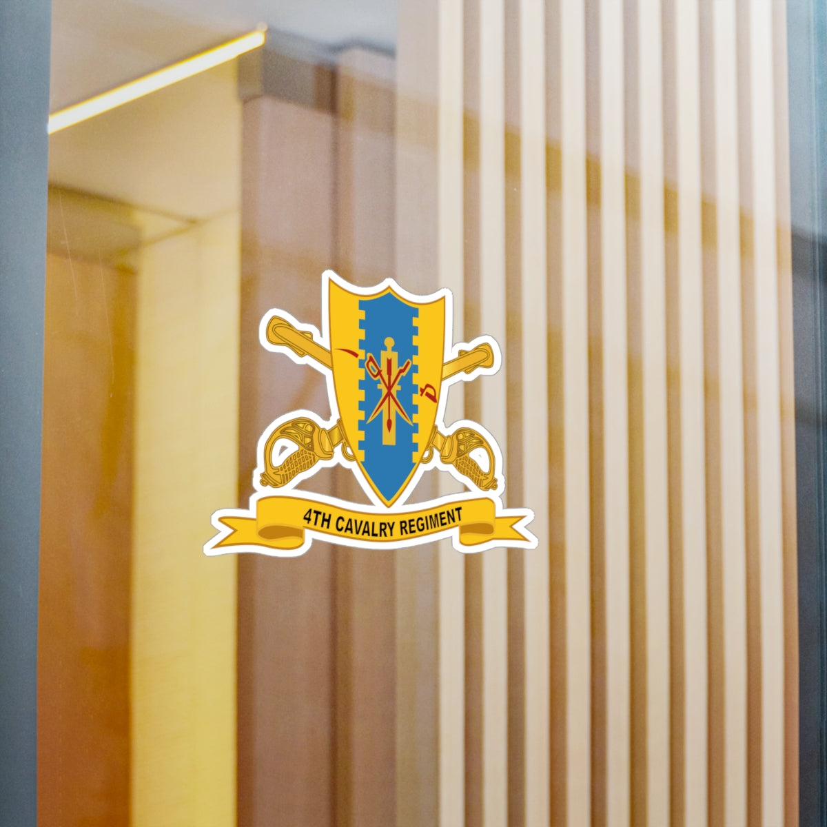 Kiss-Cut Vinyl Decals - Army - 4th Cavalry Regiment w Br - Ribbon – MIP ...