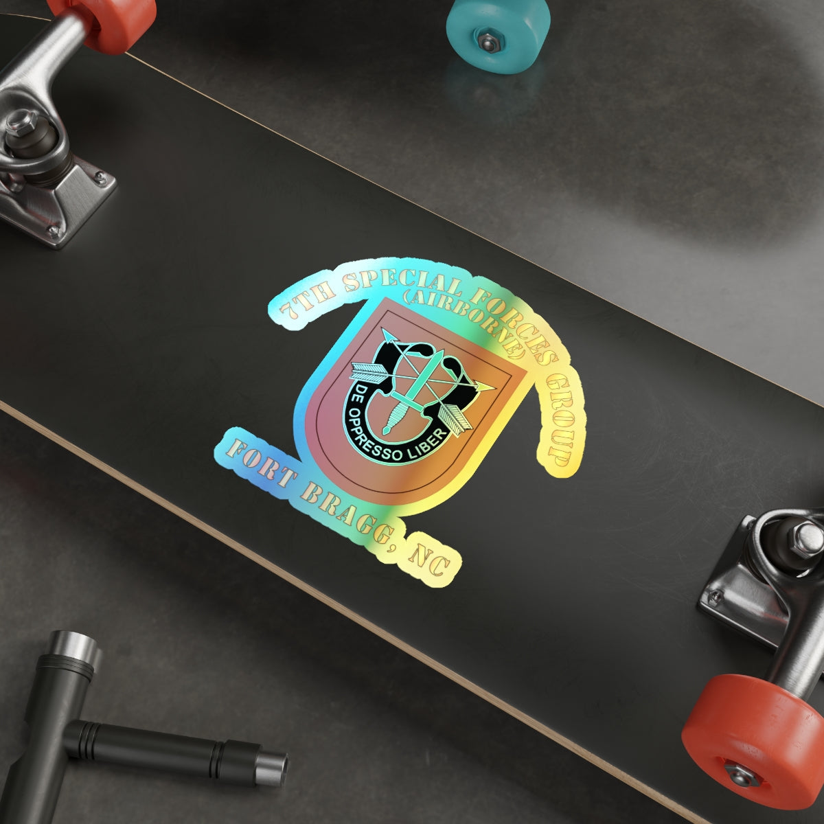 Holographic Die-cut Stickers - 7th Special Forces Group w Flash - FBNC ...