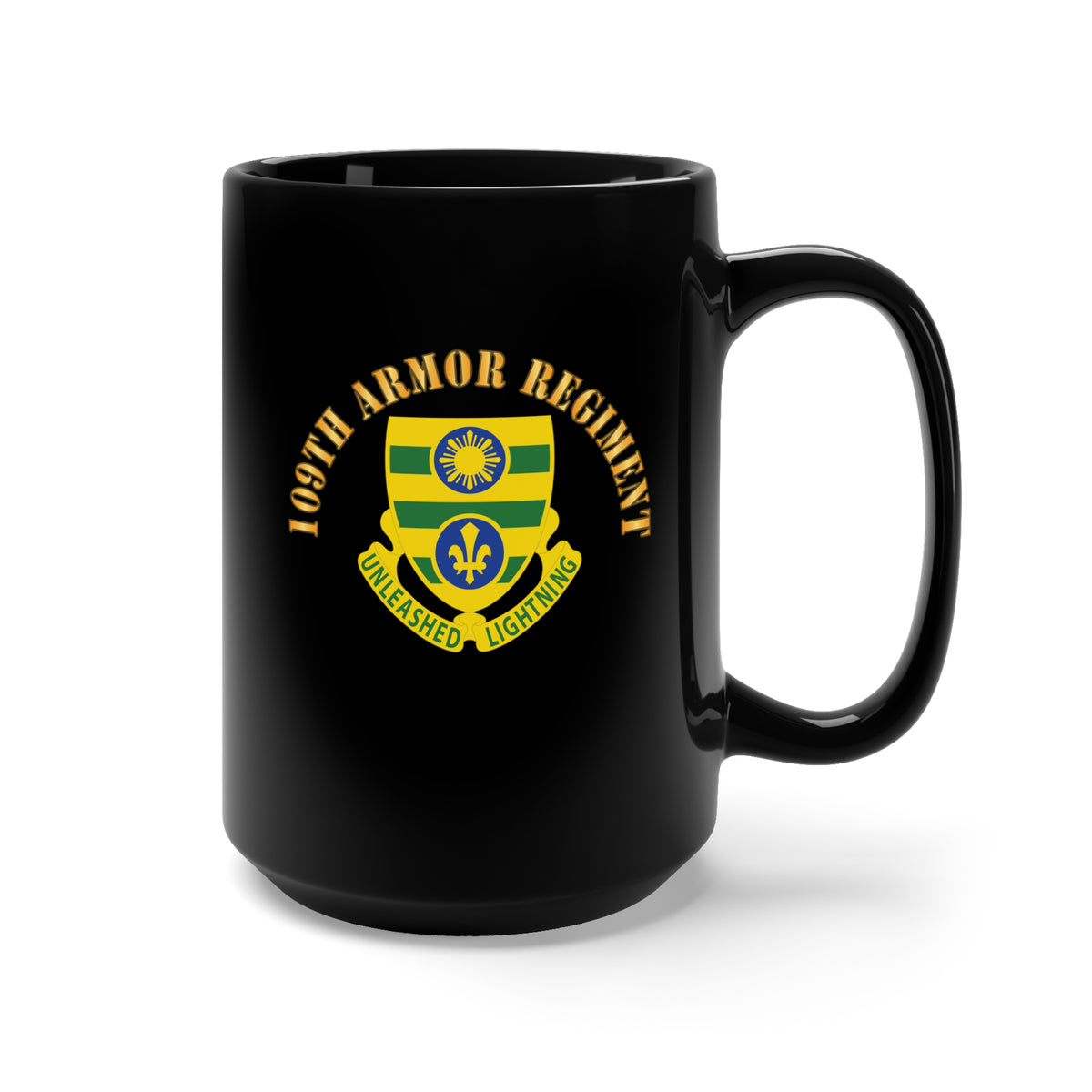 Black Mug 15oz - 109th Armor Regiment - DUI w Txt X 300 – MIP Brand Store