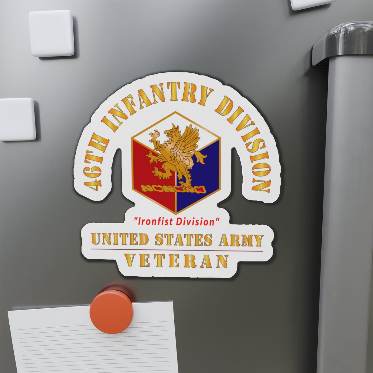 Die-Cut Magnets - Army - DUI - 46th Infantry Division - Ironfist Divis ...