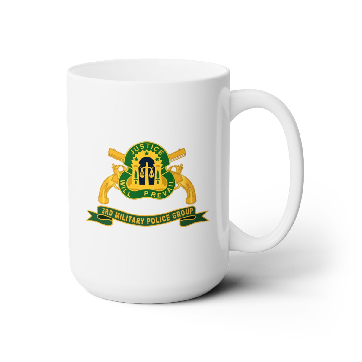 White Mug 15oz - Army - 3rd Military Police Group w Br - Ribbon – MIP ...