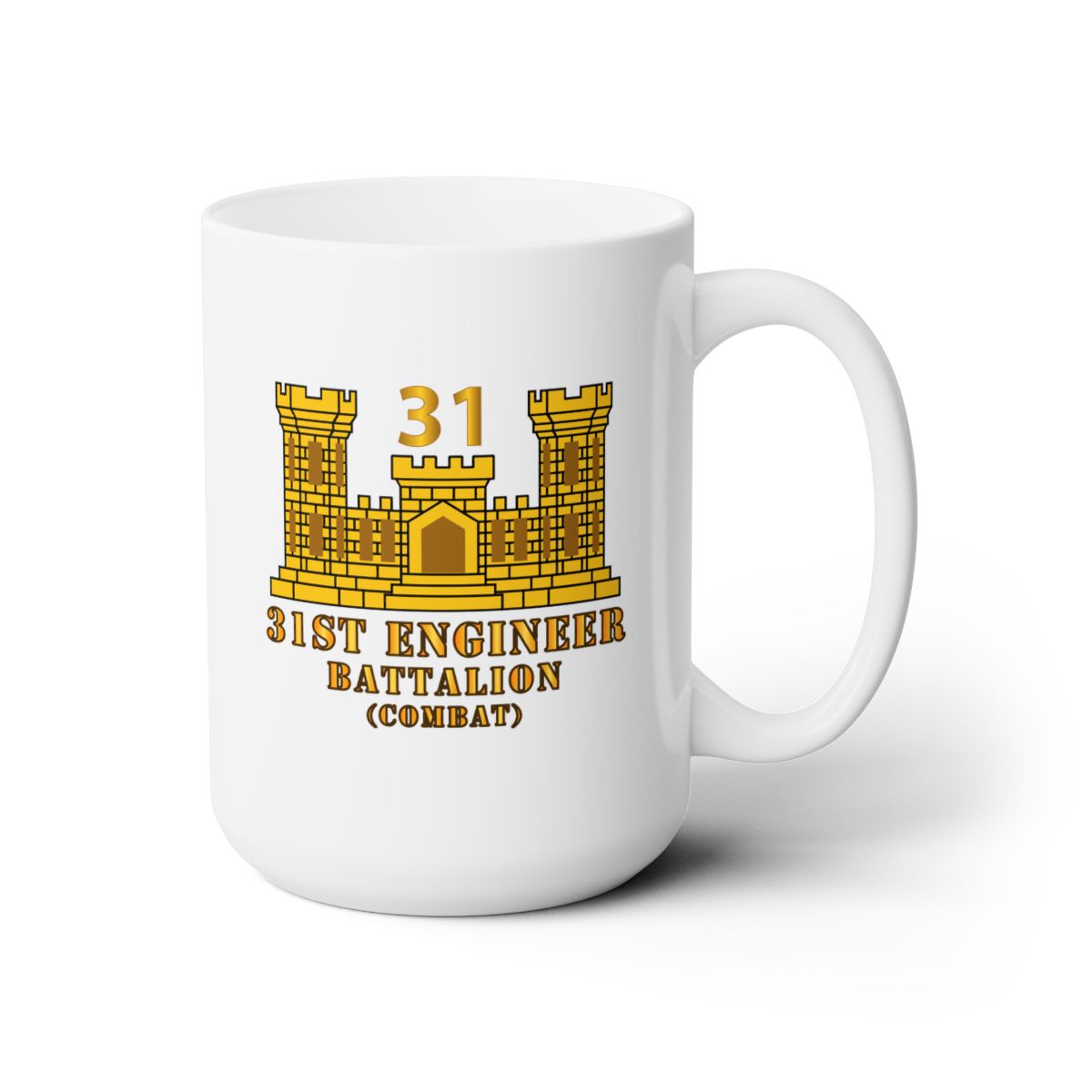 White Mug 15oz - Army - 31st Engineer Battalion (Combat) w ENG Branch ...