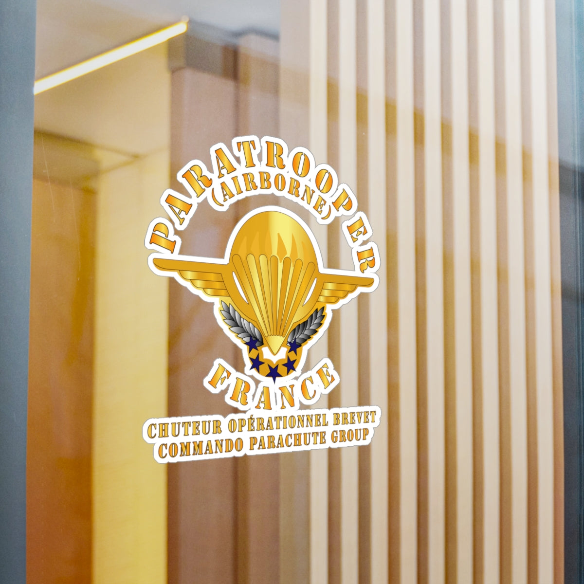 Kiss-Cut Vinyl Decals - France - Airborne - Commando Parachute Group ...